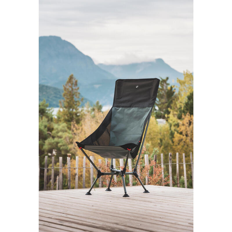 CHAISE BASSE 500 XL - COMPACTE - DE CAMPING- VERTE QUECHUA - Decathlon