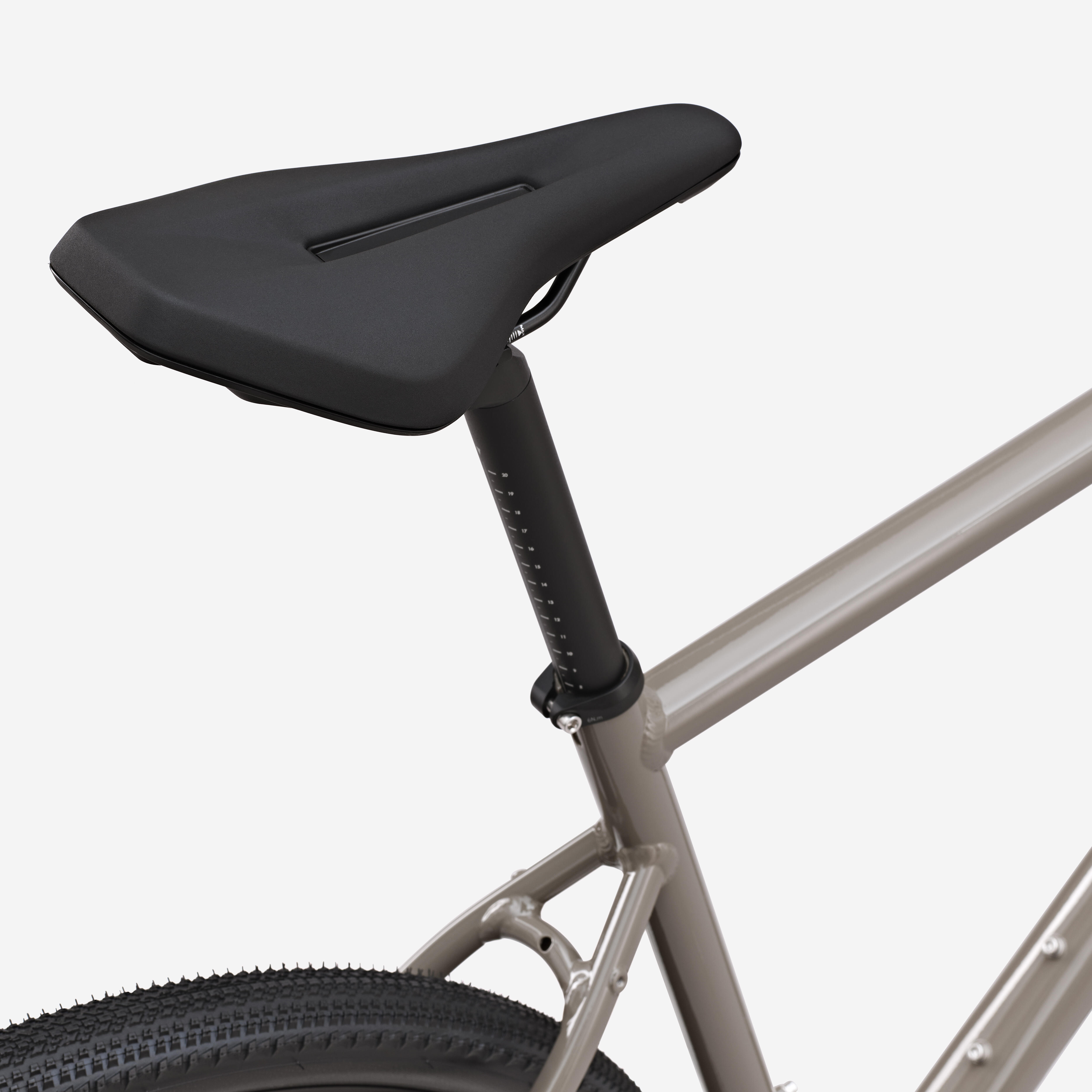 ГРАВЕЛ ВЕЛОСИПЕД GRVL AF MICROSHIFT SWORD 1X10 СКОРОСТИ, КАФЯВ - DECATHLON