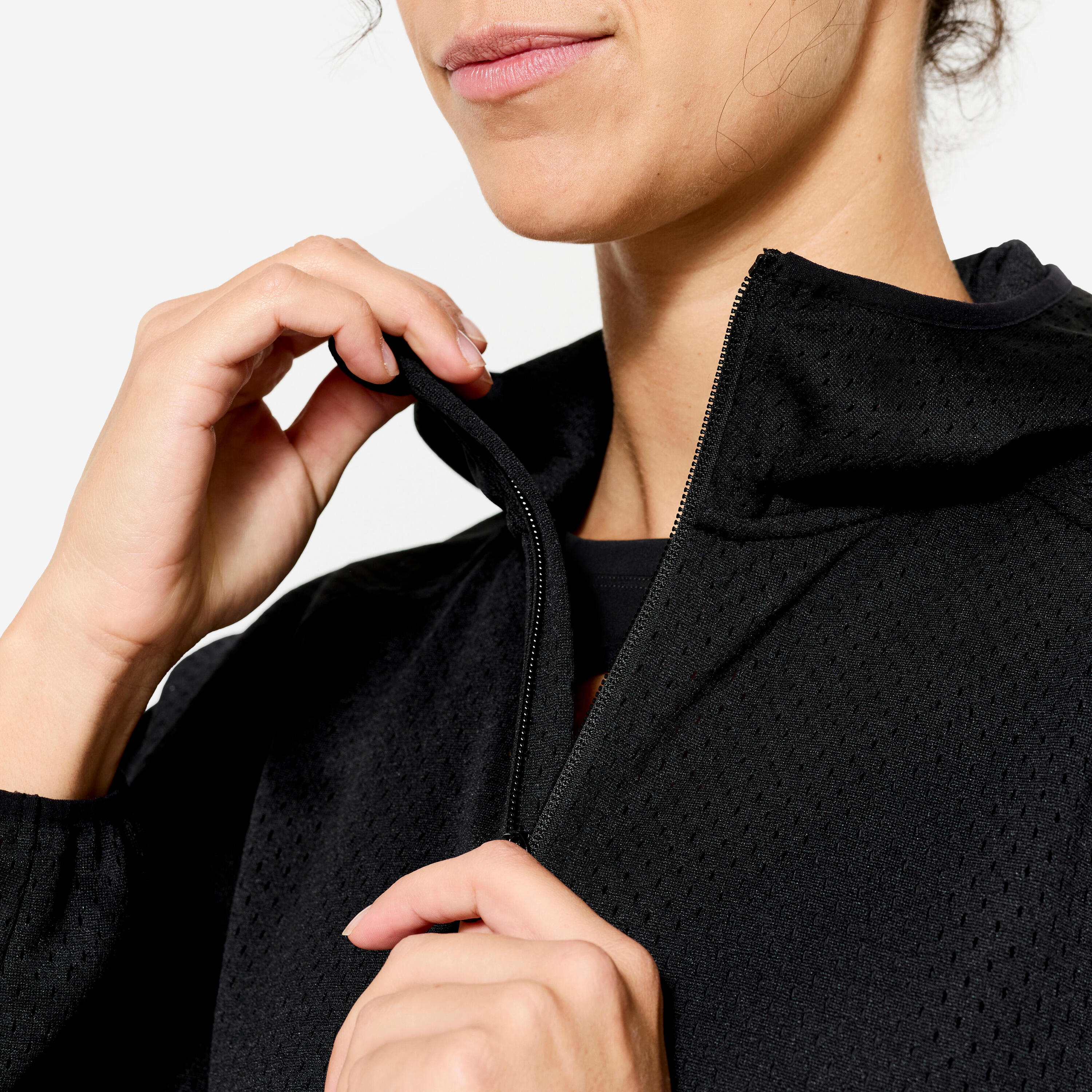 Women's Fitness Lightweight Mesh Jacket - Black DOMYOS | Decathlon