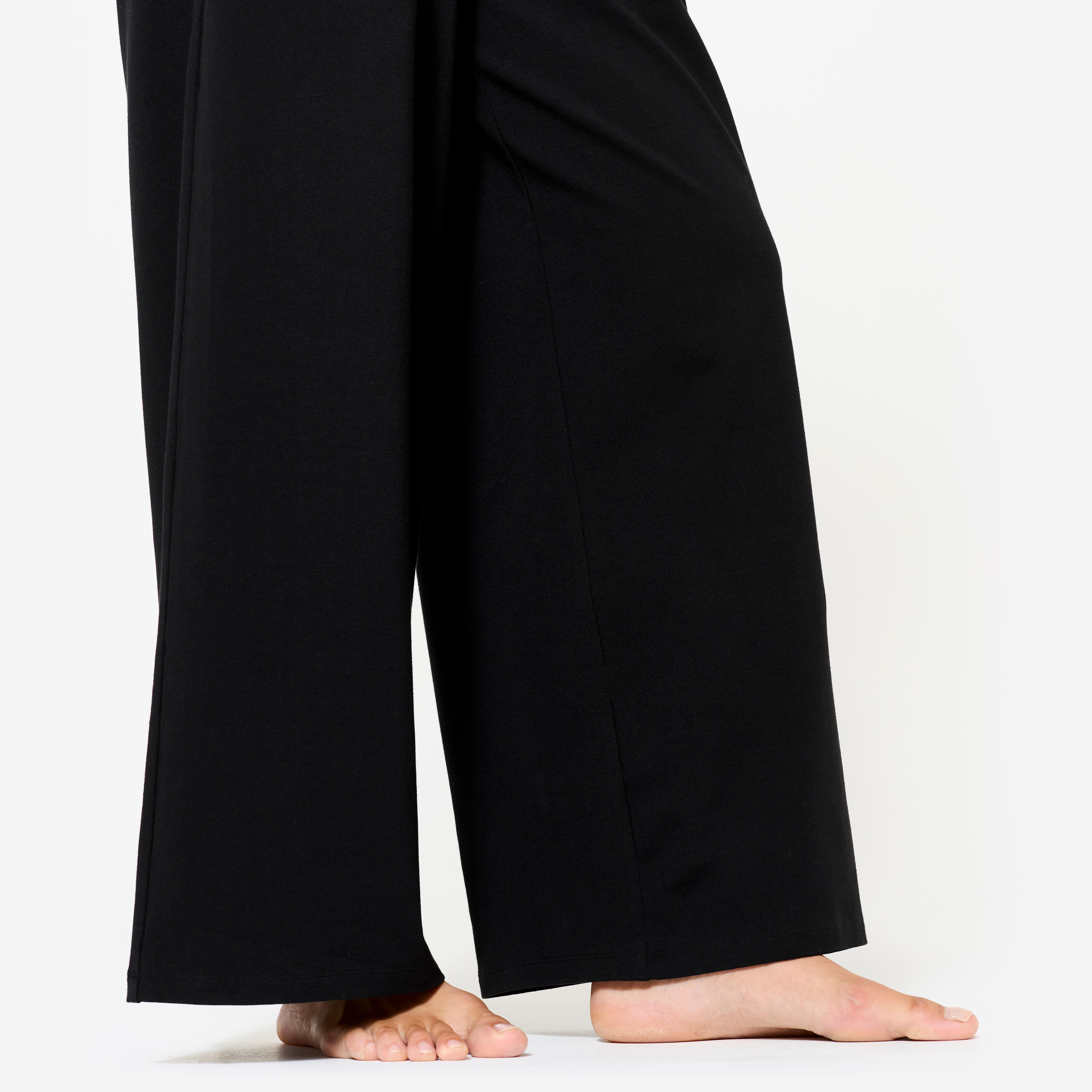 Women’s Loose-Fit Fitness Pants, 520 - ultra black, - - Domyos - Decathlon