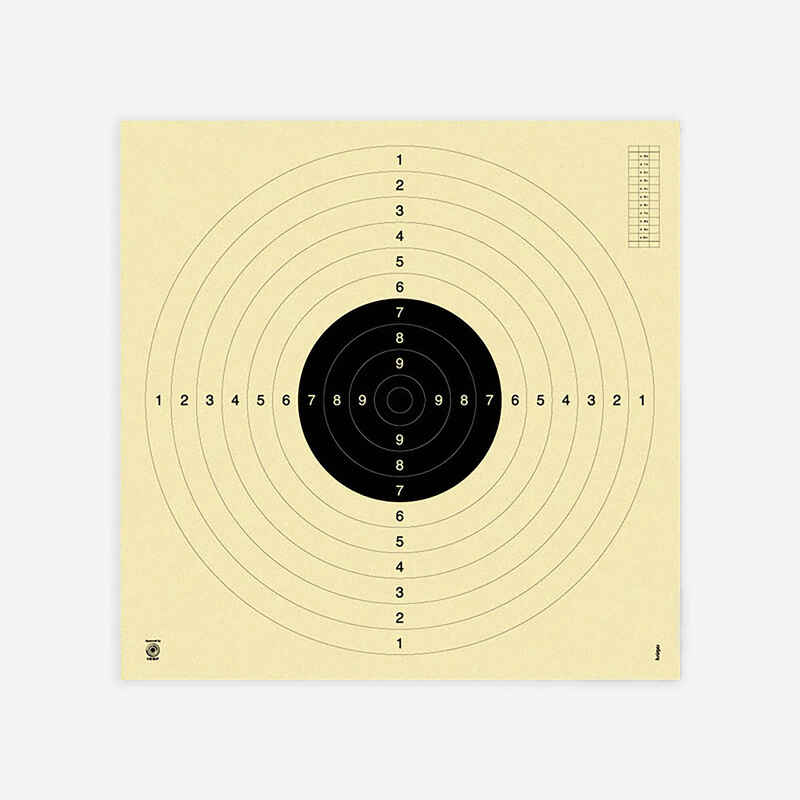 Biely terč na streľbu pištoľou zo vzdialenosti 25 m, súprava 20 terčov ...