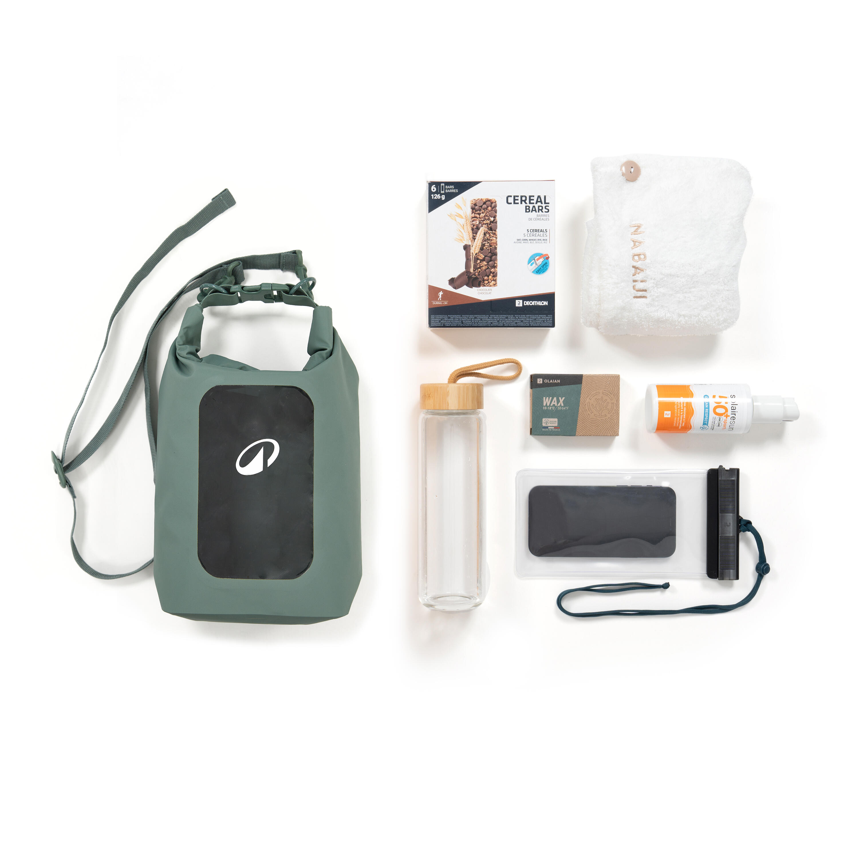 Waterdichte tas IPX6 met venster 5 liter groen | Decathlon