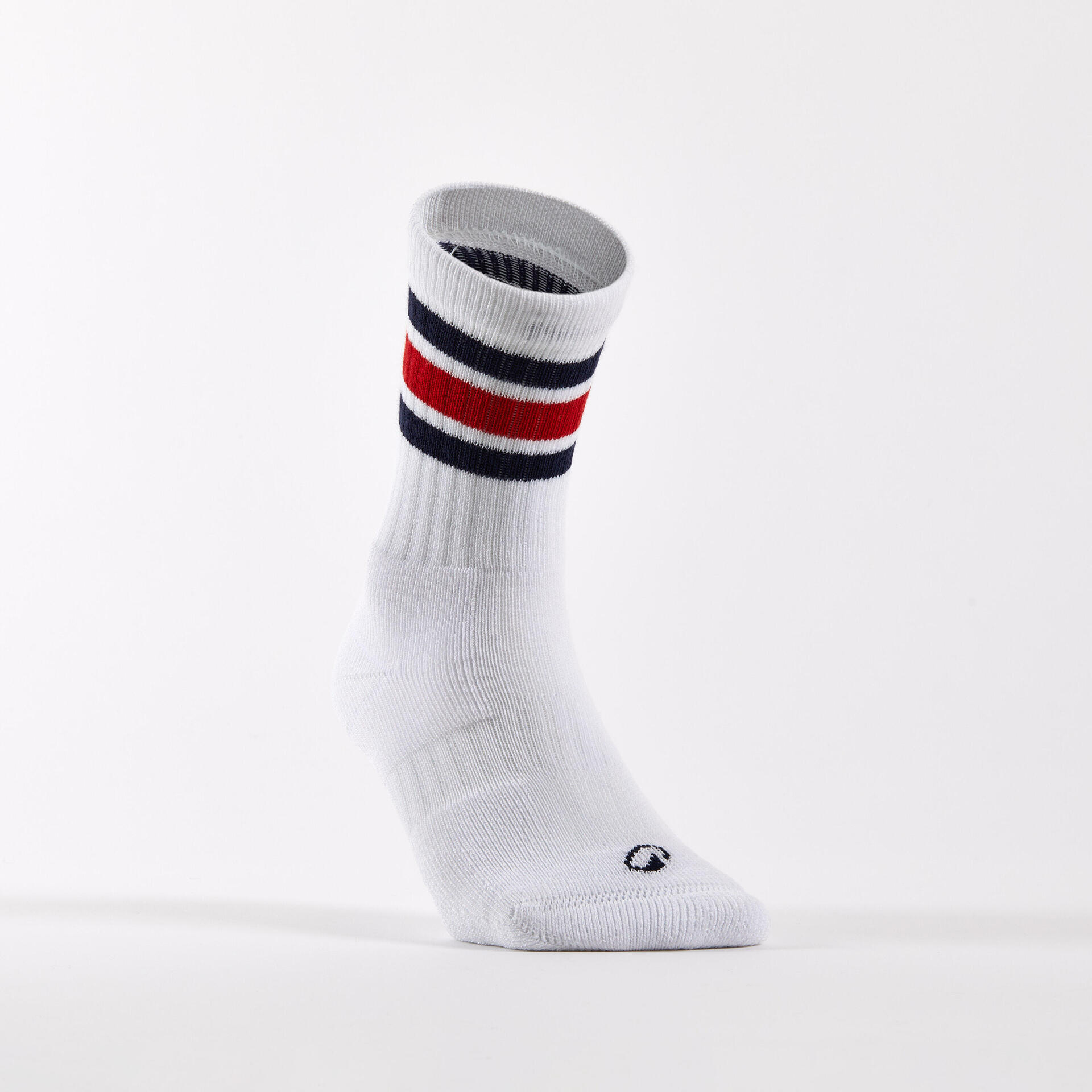 High Tennis Socks RS 500 Tri-Pack - Retro White