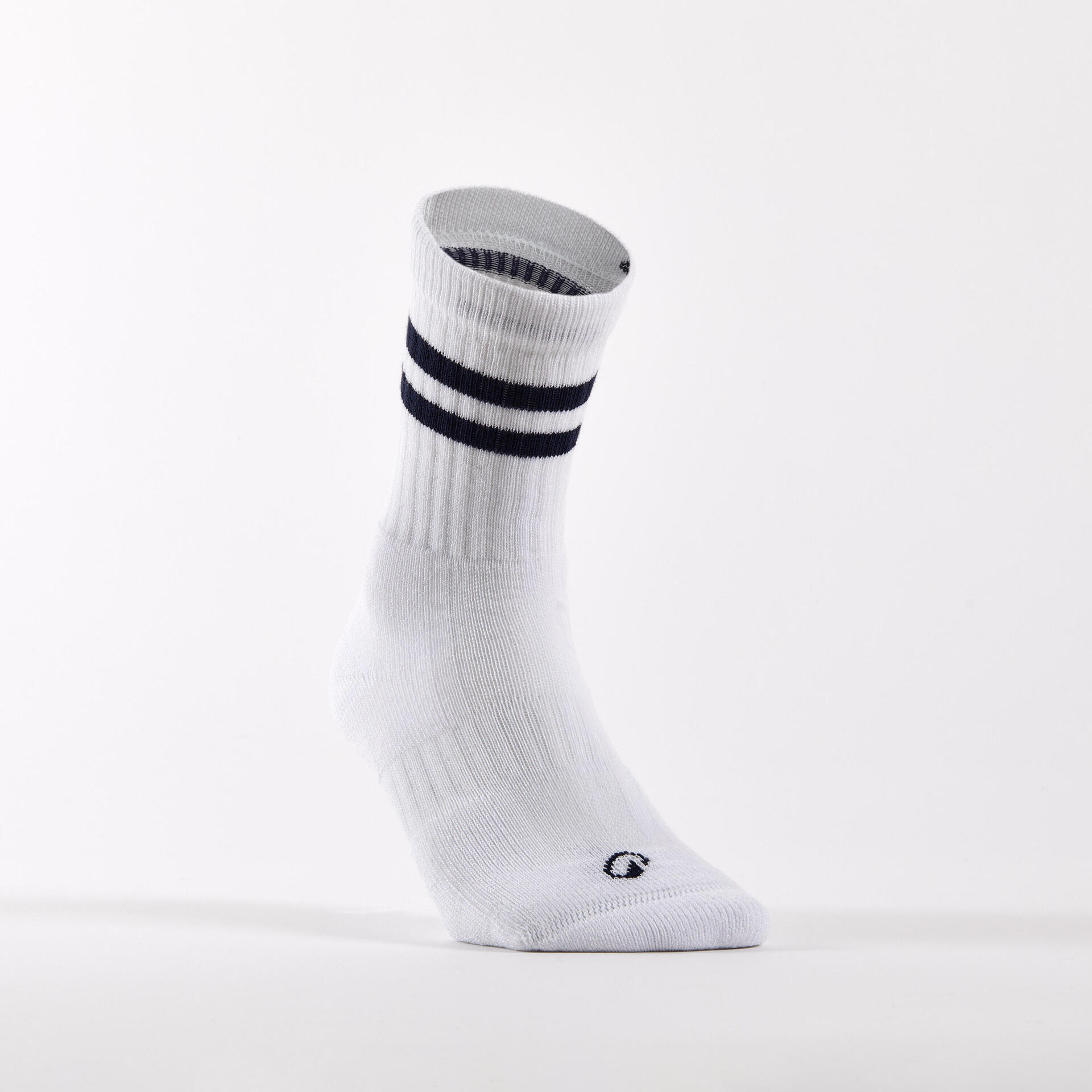 High Tennis Socks RS 500 Tri-Pack - Retro White