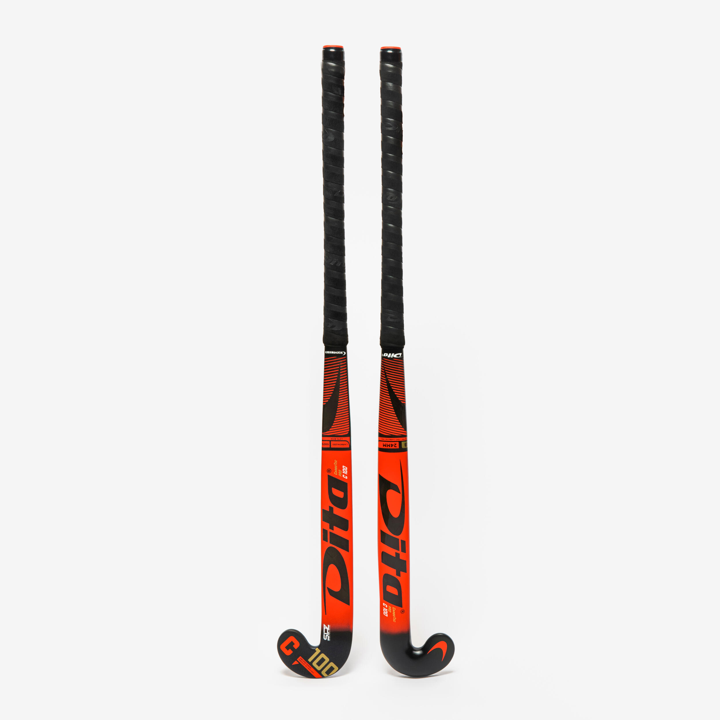 Adult Advanced Field Hockey Stick Low Bow 100% Carbon CarboTecC100 ...
