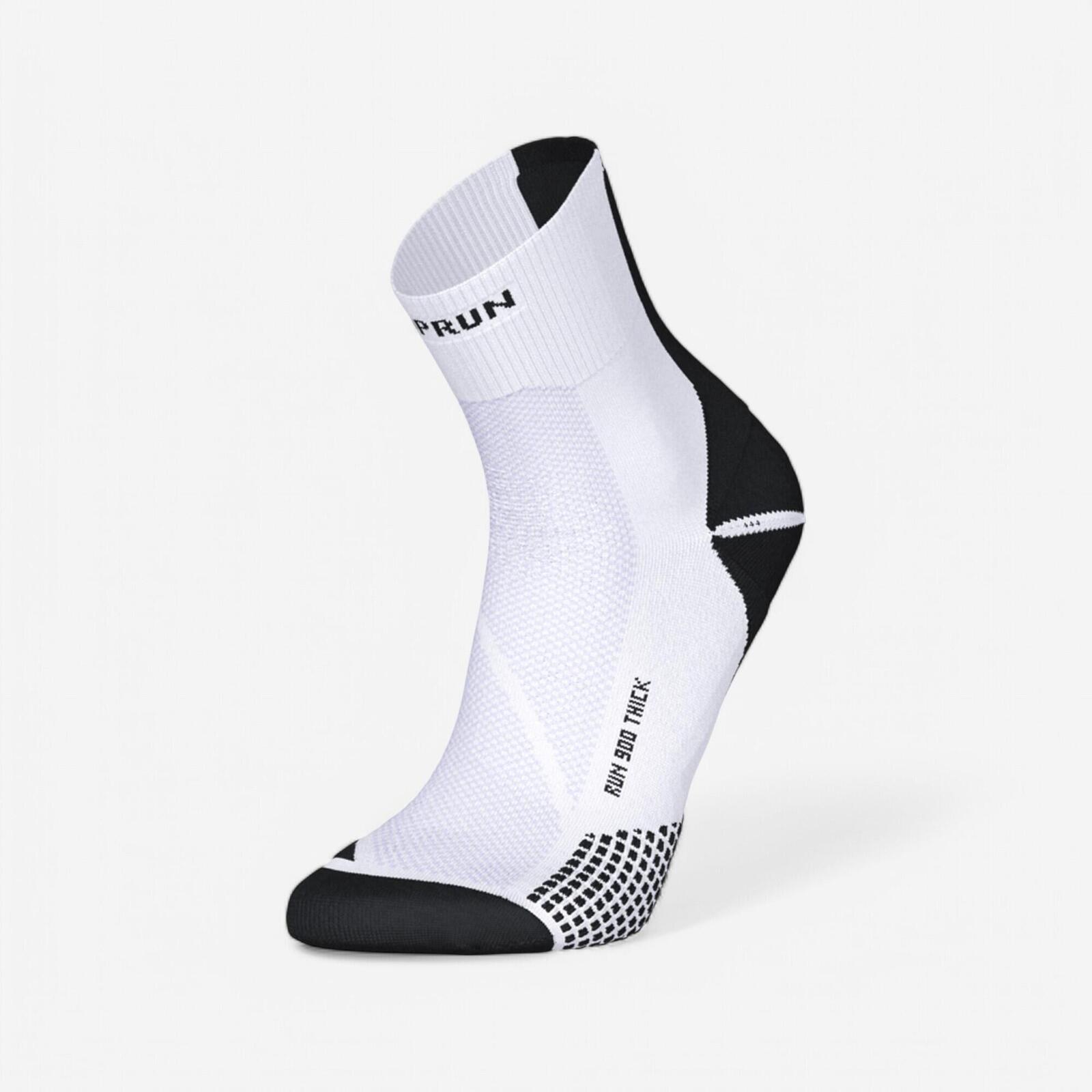 KIPRUN run900 Mid-Calf Thick Running Socks - White - Decathlon