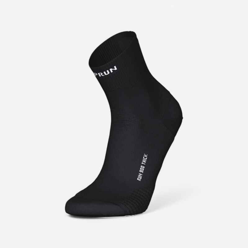 KIPRUN run900 Mid-Calf Thick Running Socks - Black - Decathlon