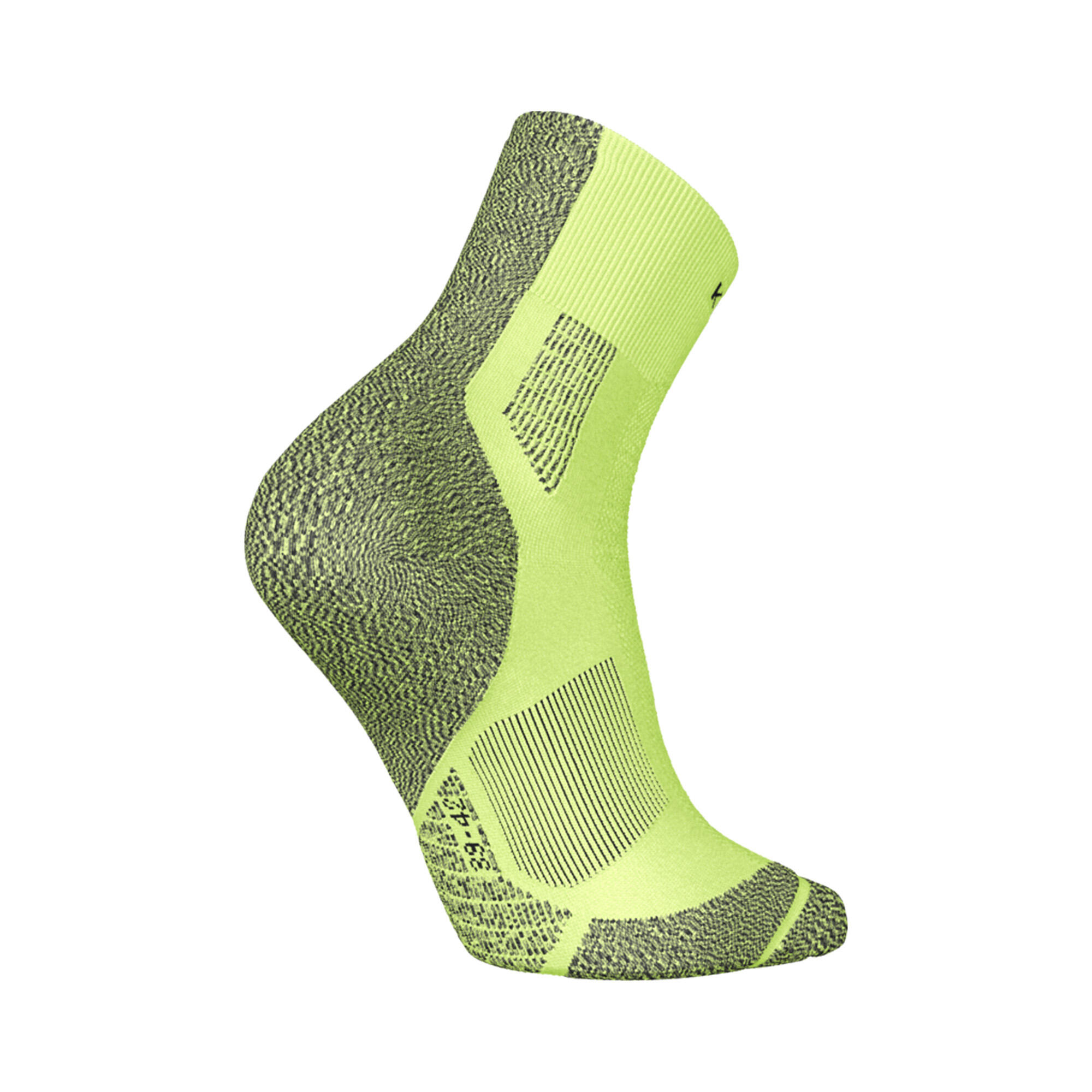 Thin Running Socks - Run 900 Mid - fluo pale yellow - Kiprun - Decathlon