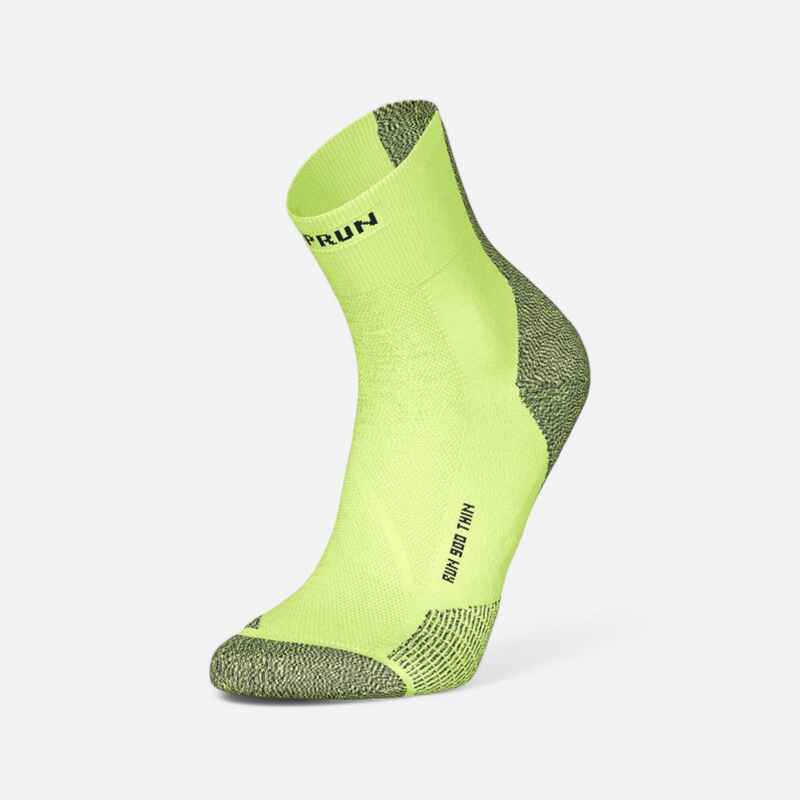 KIPRUN run900 Mid-Calf Thin Running Socks - Yellow - Decathlon