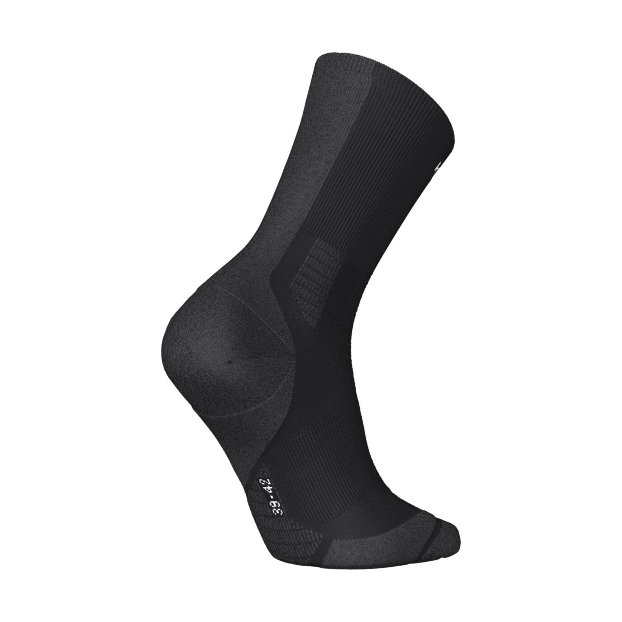 Thin Running Socks - Run 900 Mid - smoked black - Kiprun - Decathlon