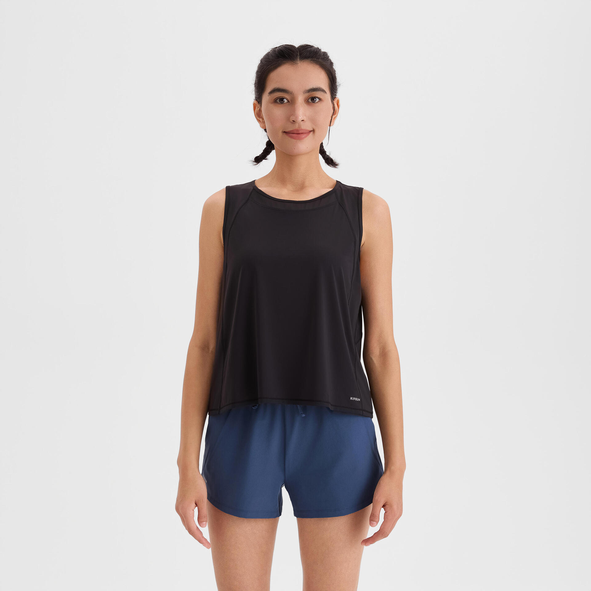 Women's Running Tank Top Run Dry 500 - Black