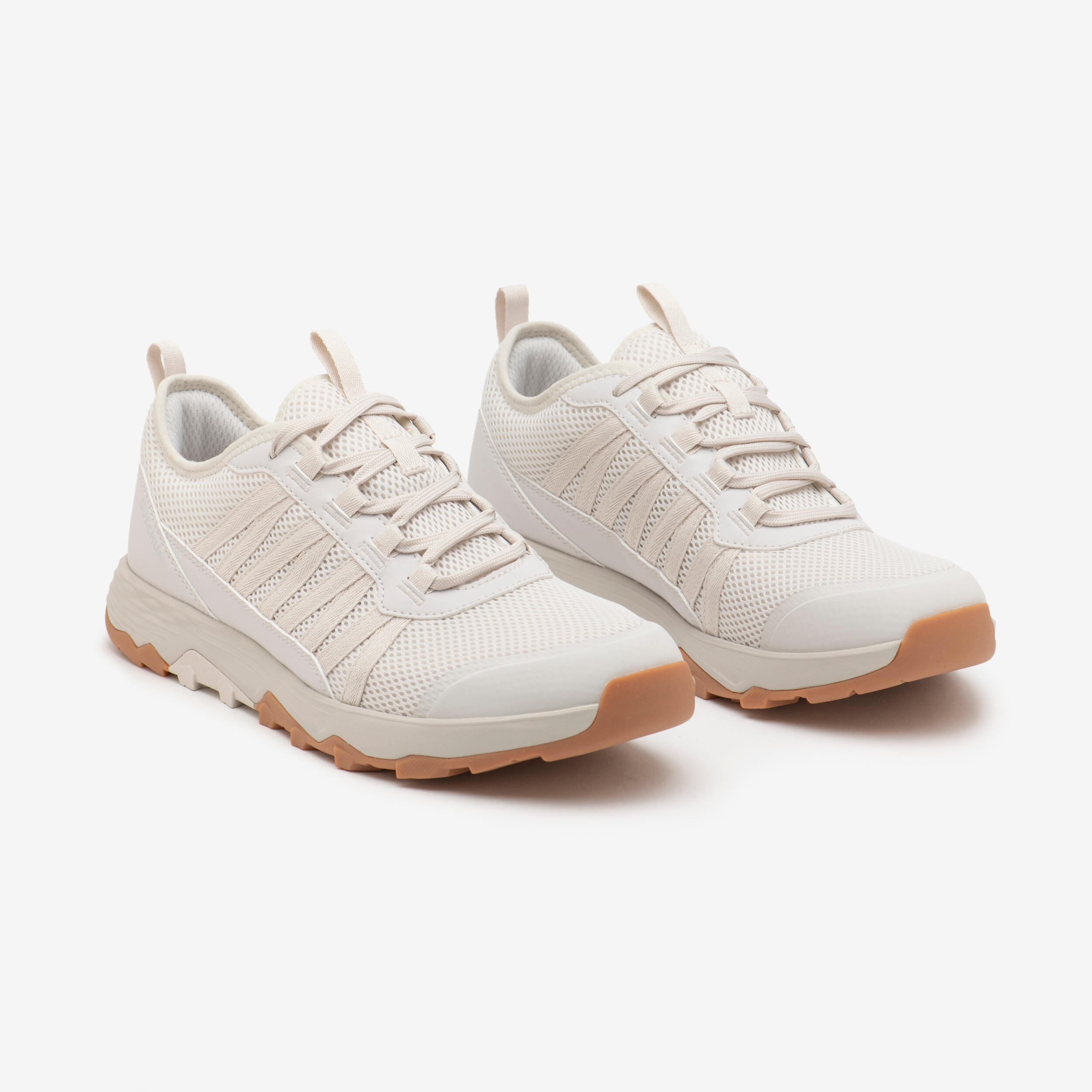 Vīriešu gaisu caurlaidīgi zemie pārgājienu apavi “NH500 Fresh”, balti ...