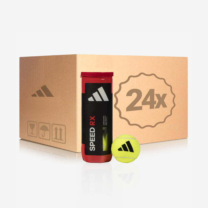 Carton de 24 tubes de 3 balles de padel pressurisées - Adidas Speed RX ADIDAS | Decathlon