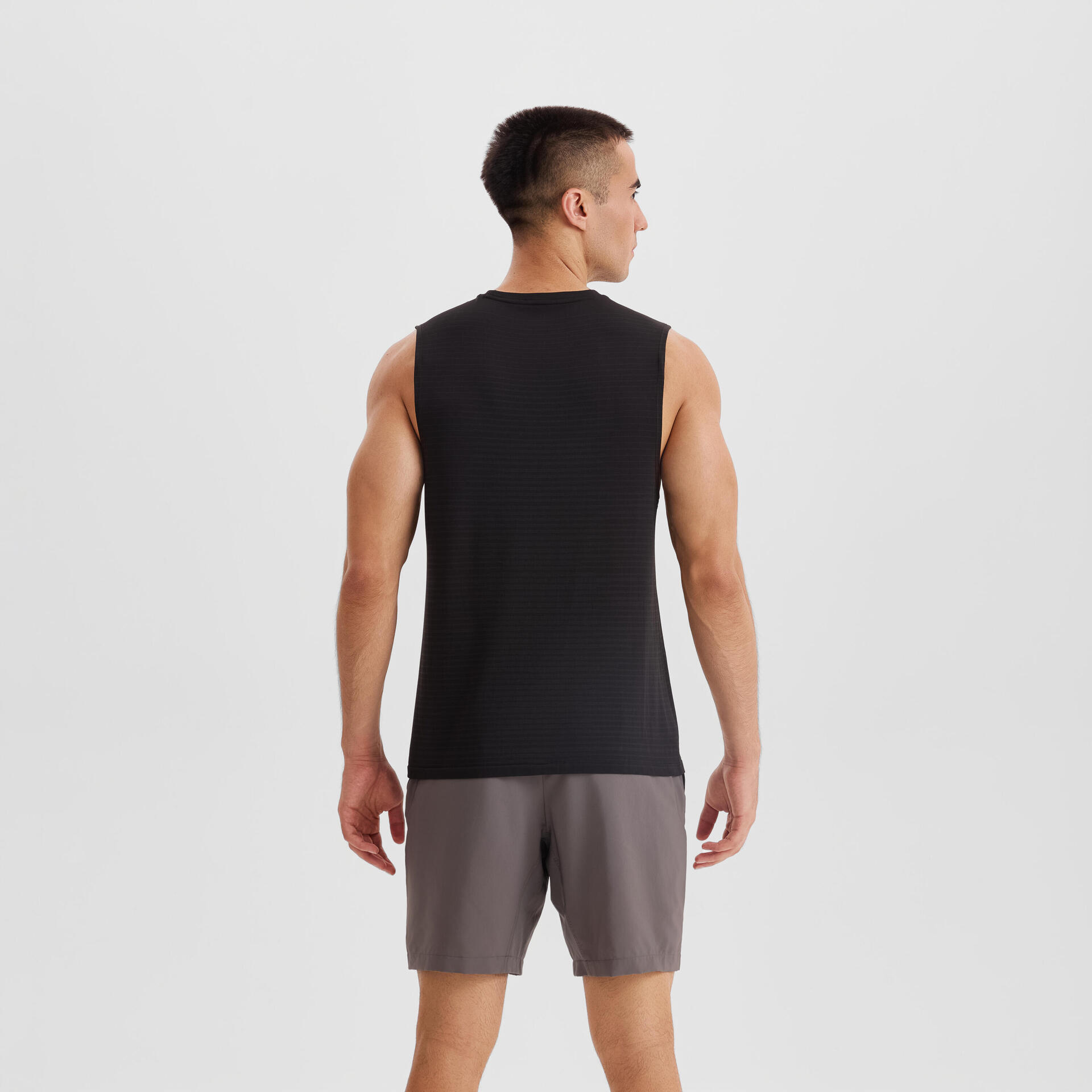 500 COMFORT RUNNING TANK TOP WITH NO SIDE SEAMS - SMOKY BLACK