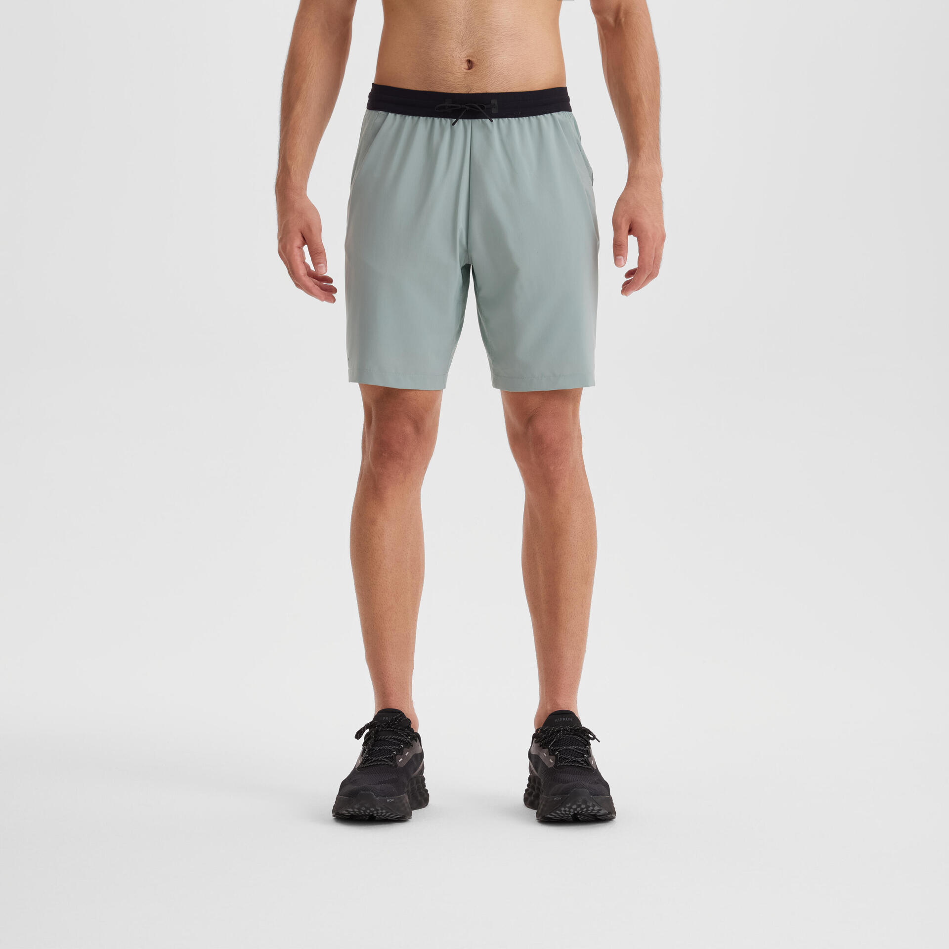 Men's Breathable Running Shorts RUN 500 DRY+ - Frozen Green