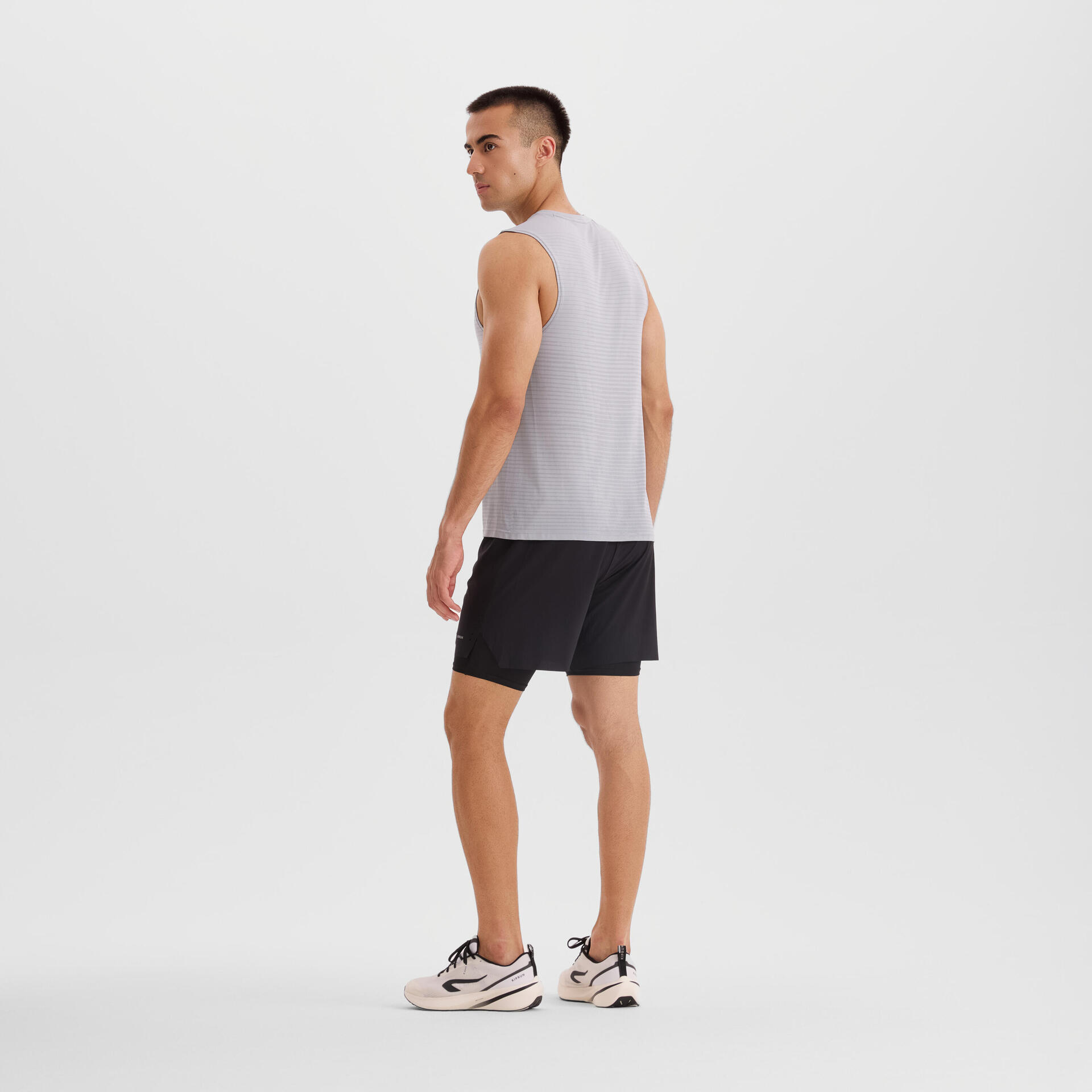 500 COMFORT RUNNING TANK TOP WITH NO SIDE SEAMS - GREY