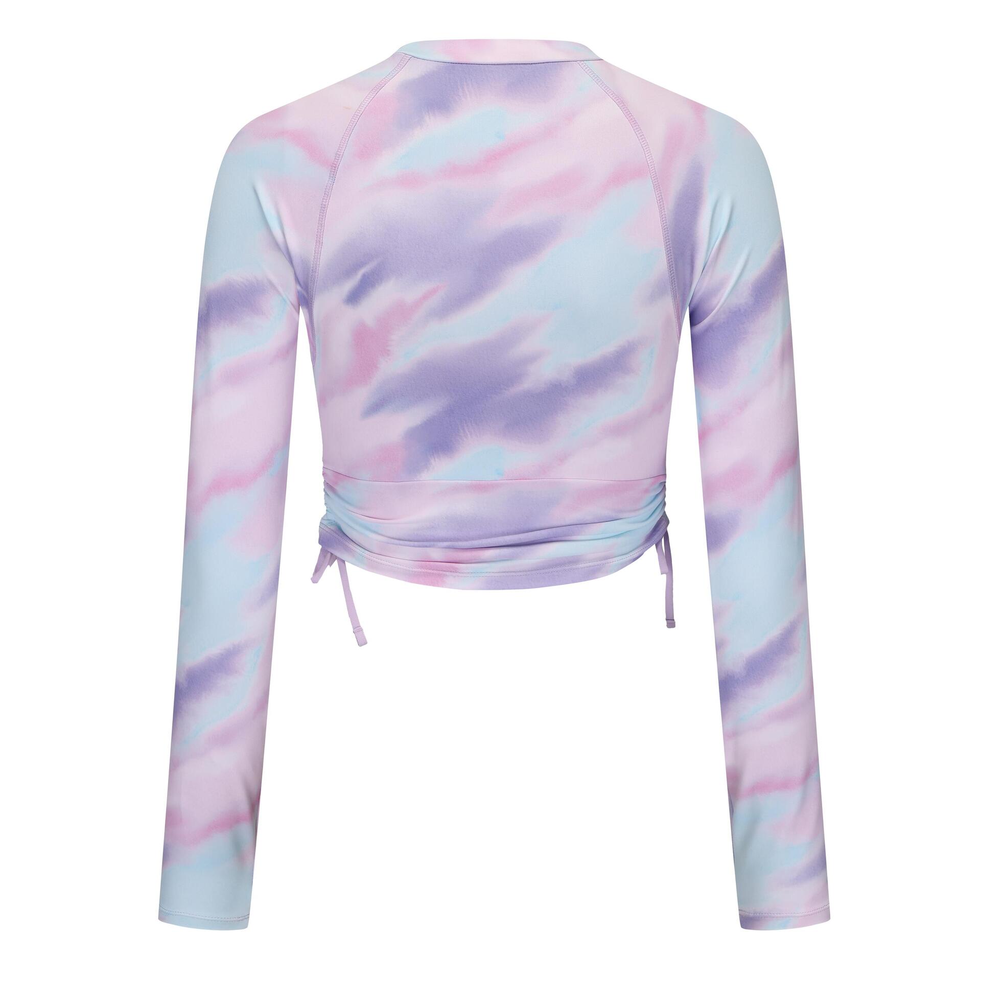 Women's long sleeve uv-protection surfing top 100 sunny TIEDYE PINK