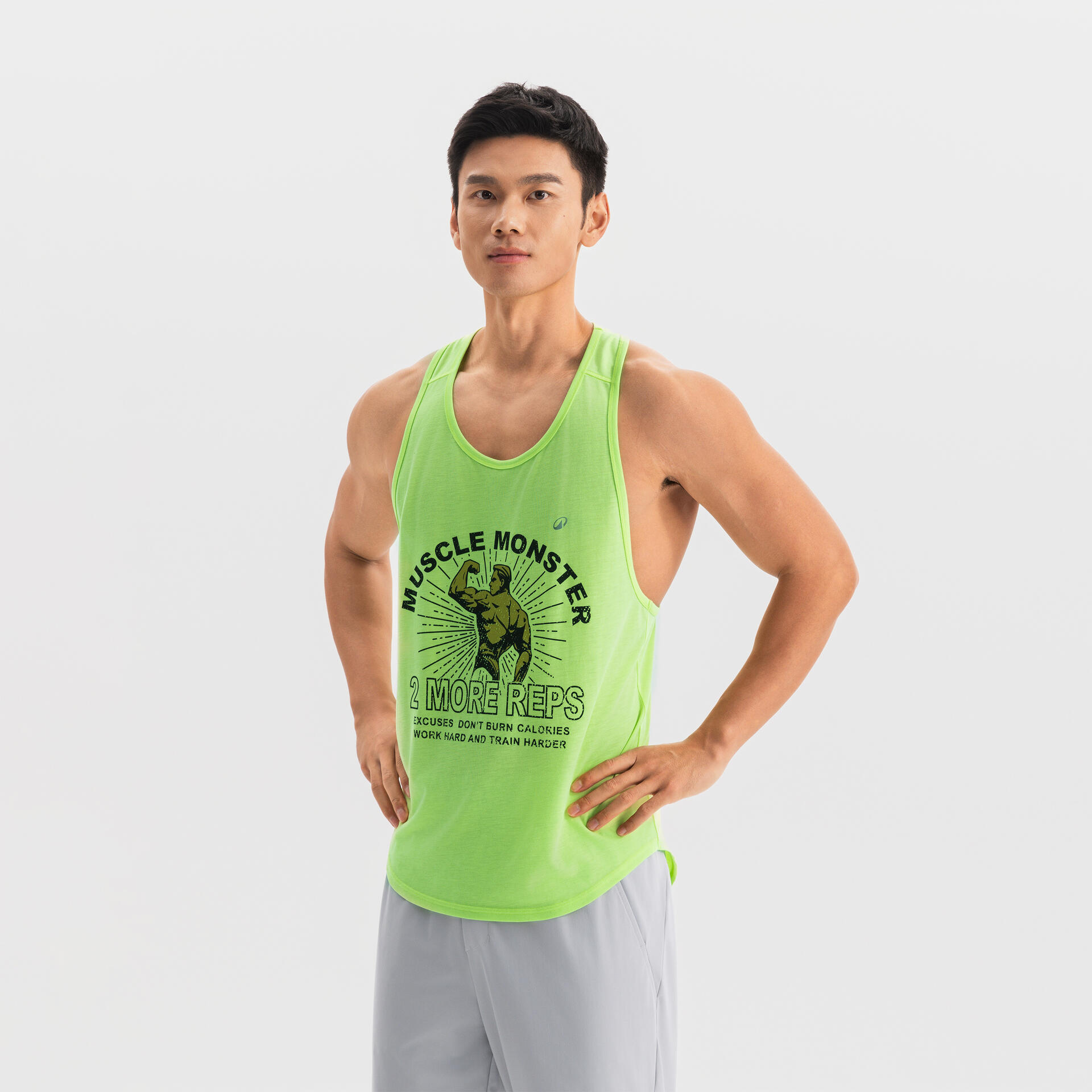 Men's Strength Training Stringer Tank Top 900 - Aquamarine