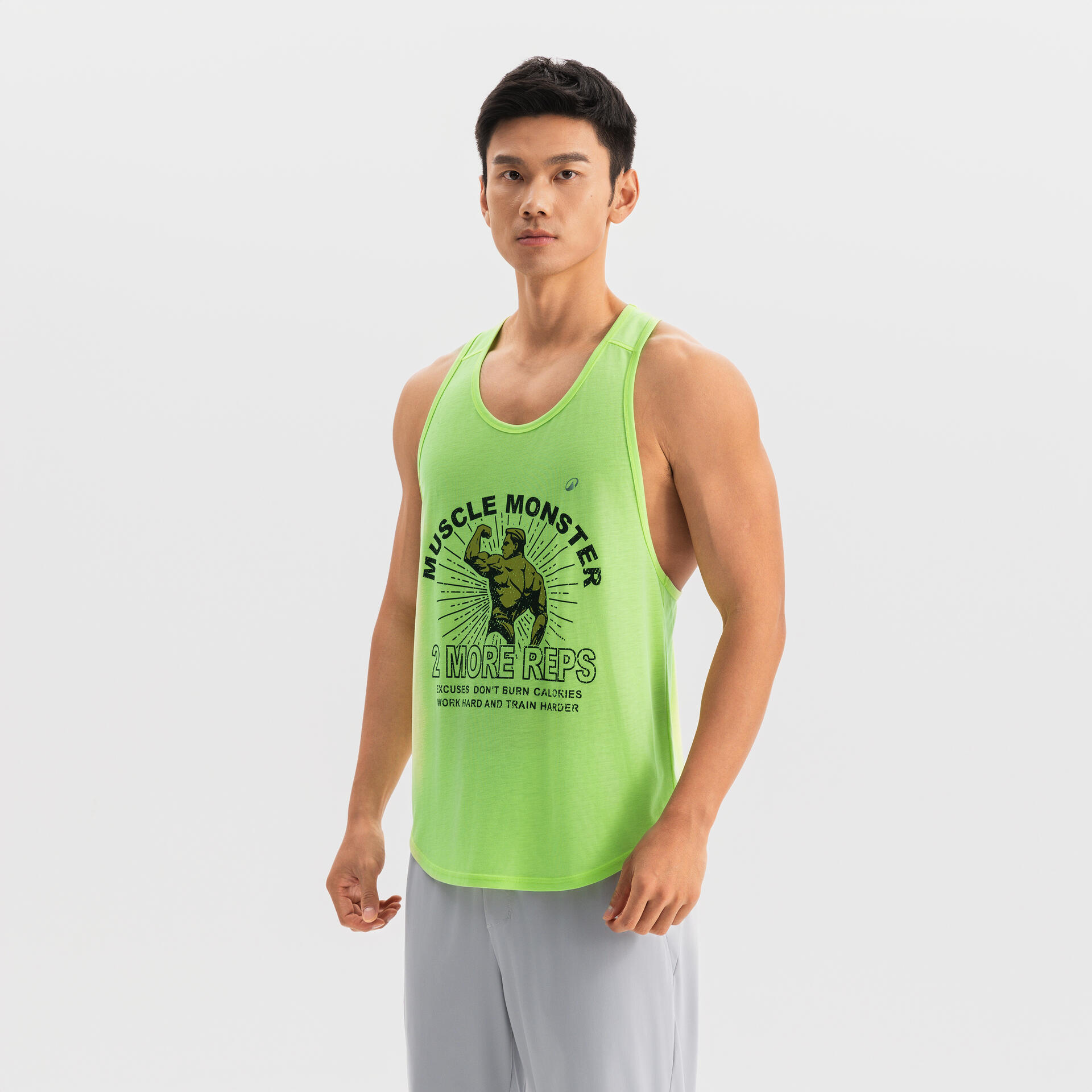 Men's Strength Training Stringer Tank Top 900 - Aquamarine
