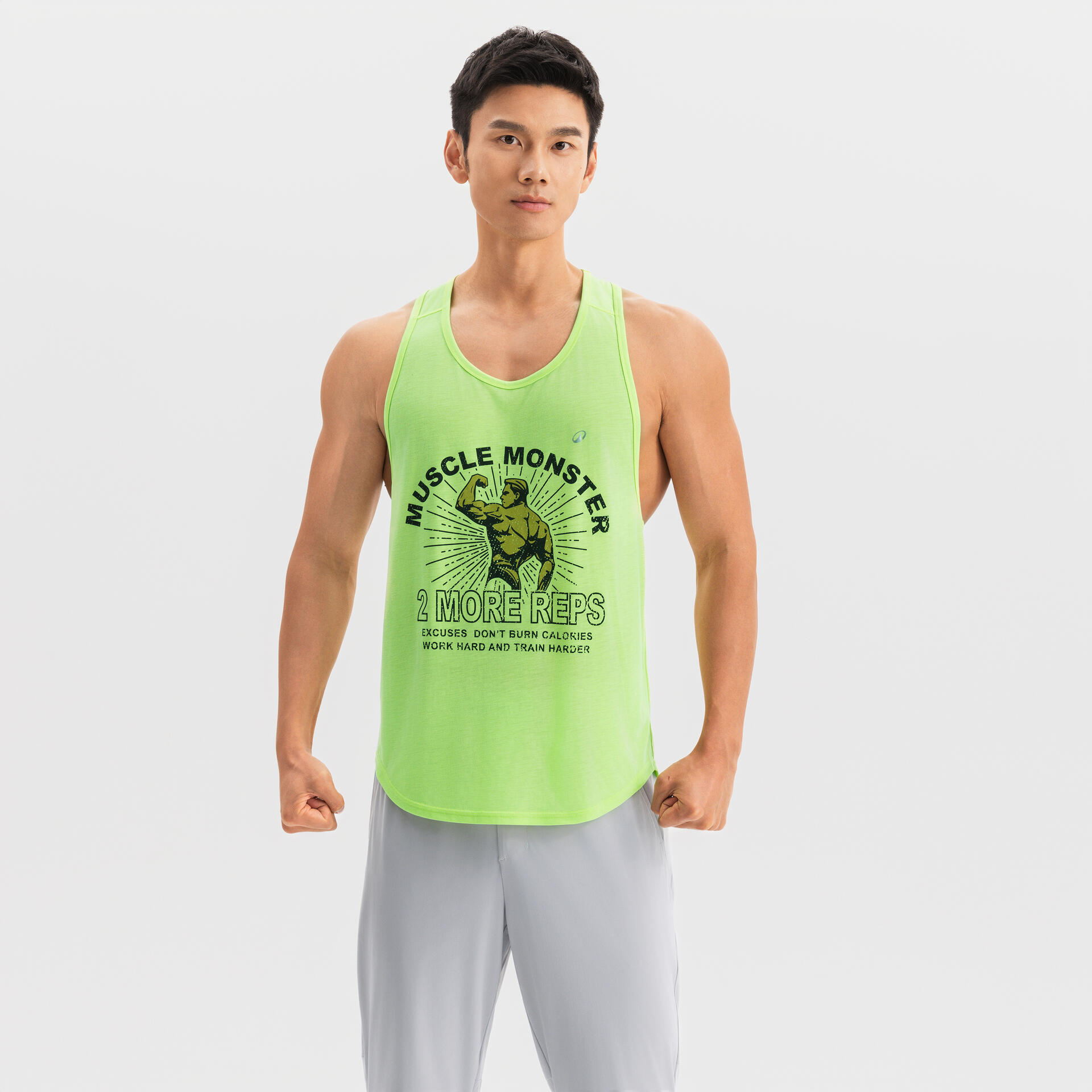 Men's Strength Training Stringer Tank Top 900 - Aquamarine
