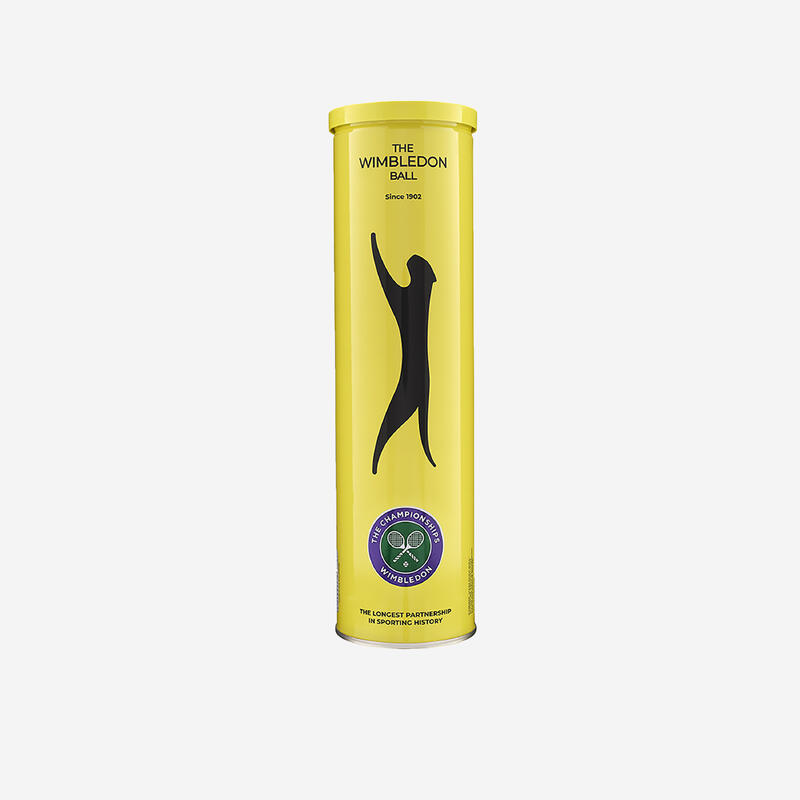 Balles de tennis Dunlop Slazenger Wimbledon all court tube de 4 jaune ...