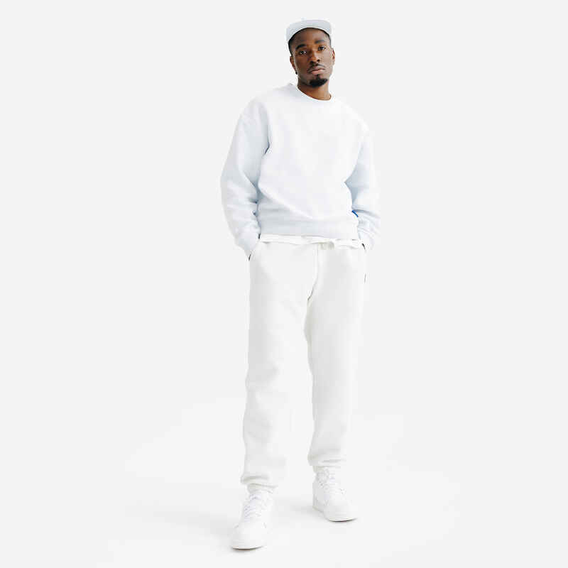 Men's oversized crew neck, blue - Decathlon