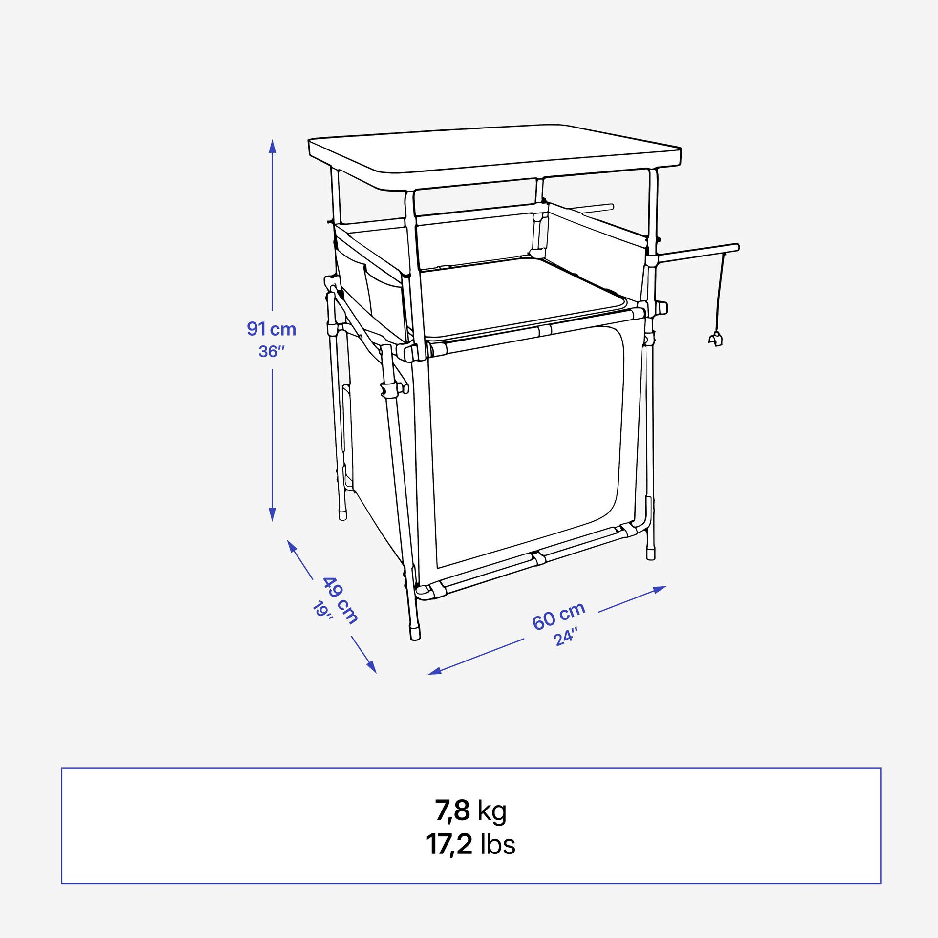 CAMPING KITCHEN UNIT - S - FOLDING AND COMPACT