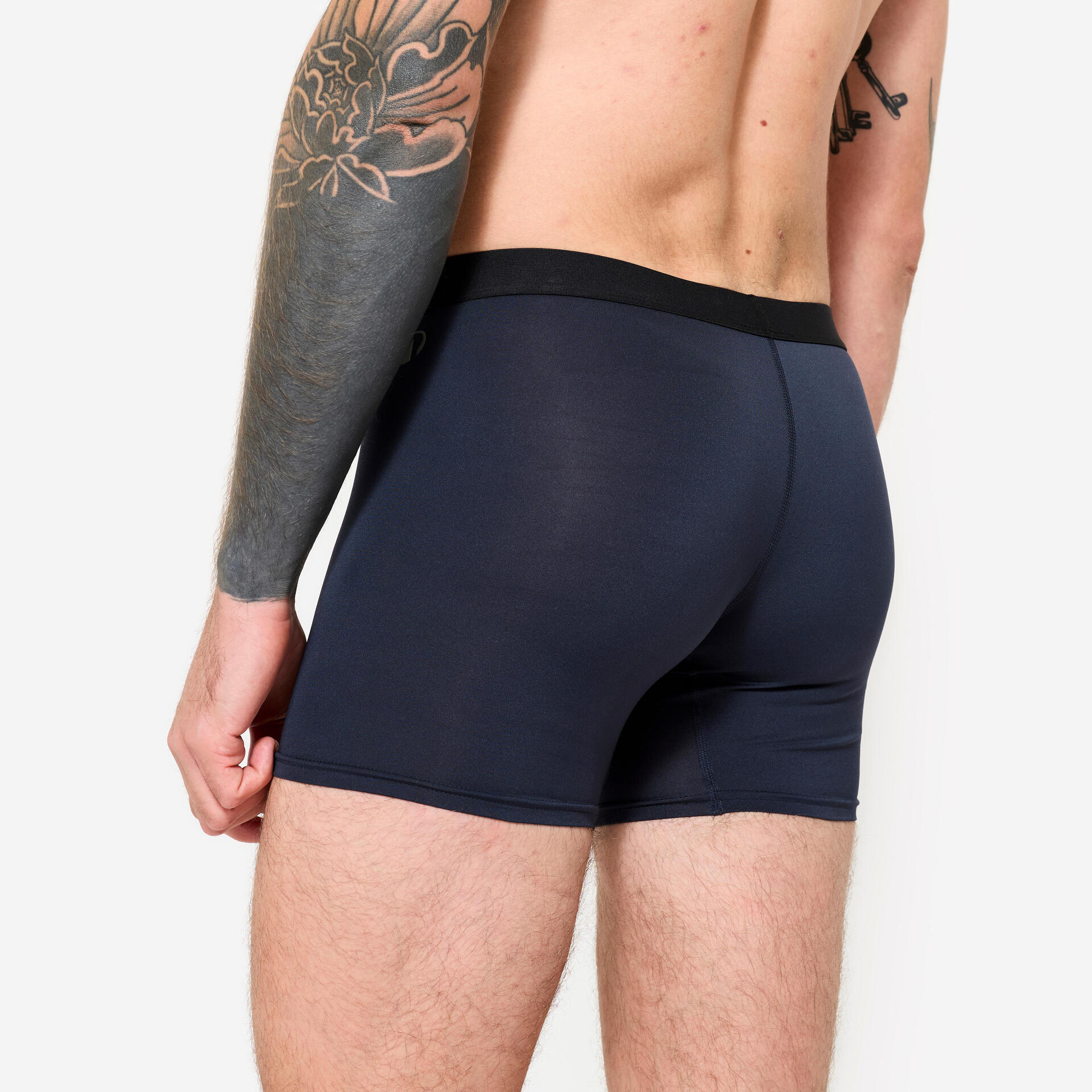 Men's Breathable Microfibre Boxers Tri-Pack - Black/Blue/Red