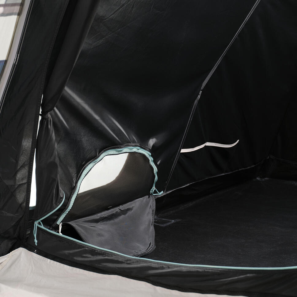 6-person, 3-bedroom camping tent, Arpenaz 6.3, Fresh & Black | Decathlon