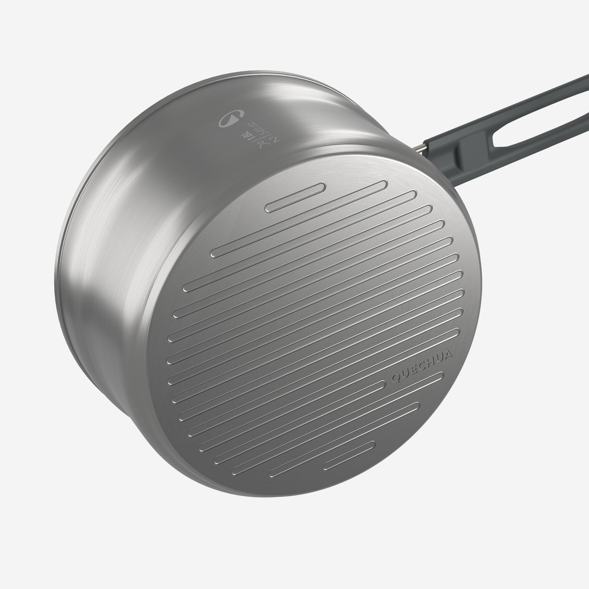 2-Person Stainless Steel Non-Stick Cook Set 15-Piece - Dark grey green ...