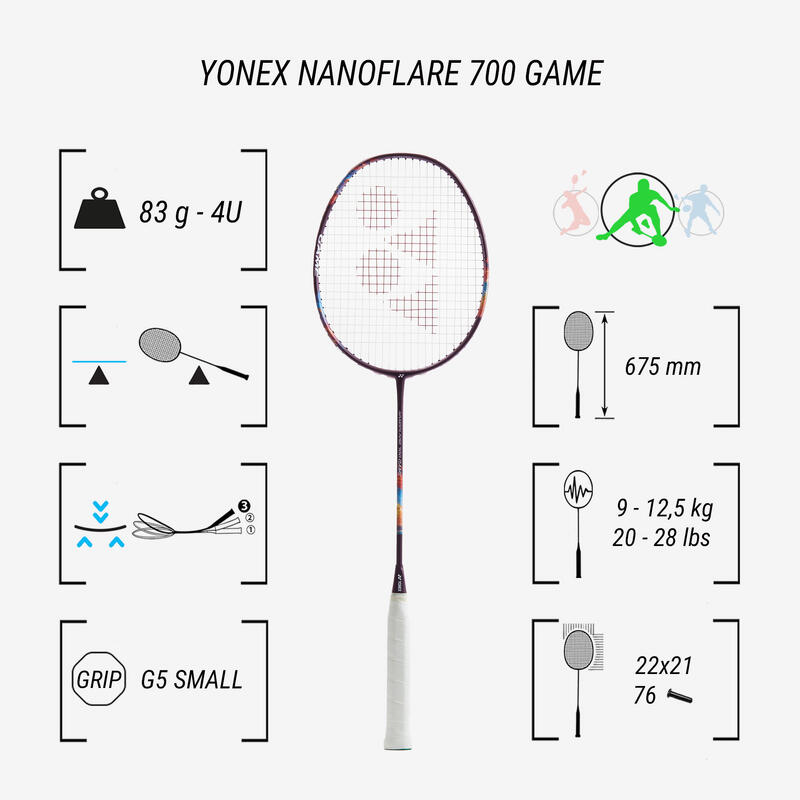 Raquete de badminton, Nanoflare 700 Game YONEX - Decathlon
