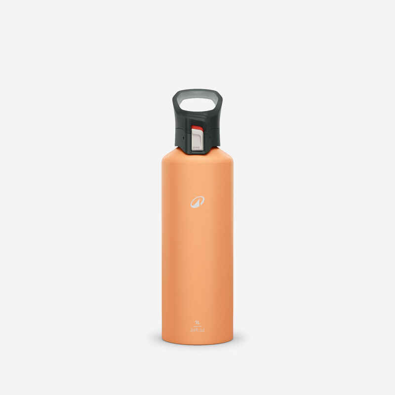 1 L aluminium water flask 500 with quick-release cap for hiking ...
