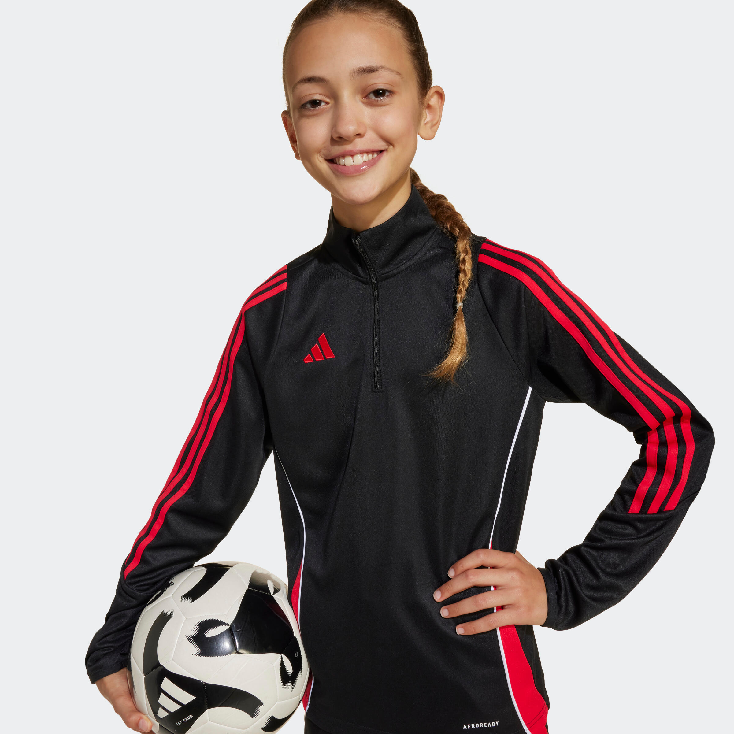Kids' Training Top Tiro 24 - Black/Red ADIDAS | Decathlon