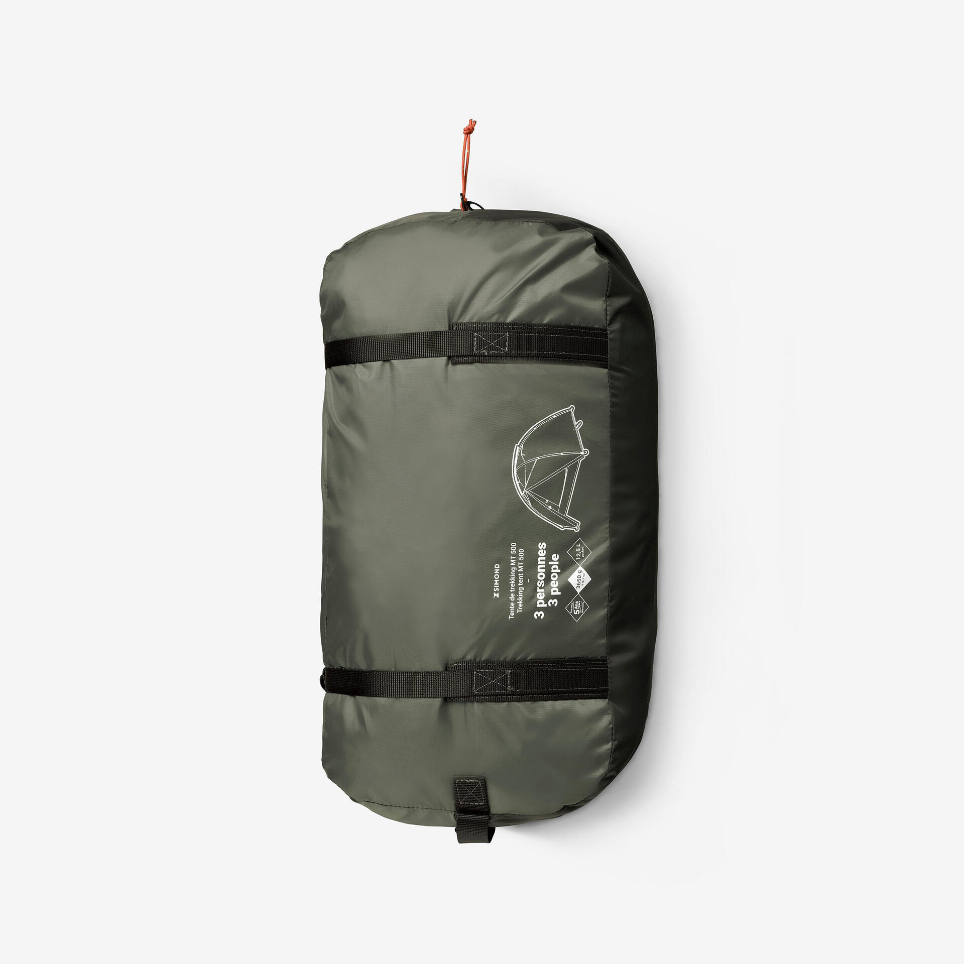 3 Person Lightweight & Free-standing Trekking / Camping Tent - MT500 ...