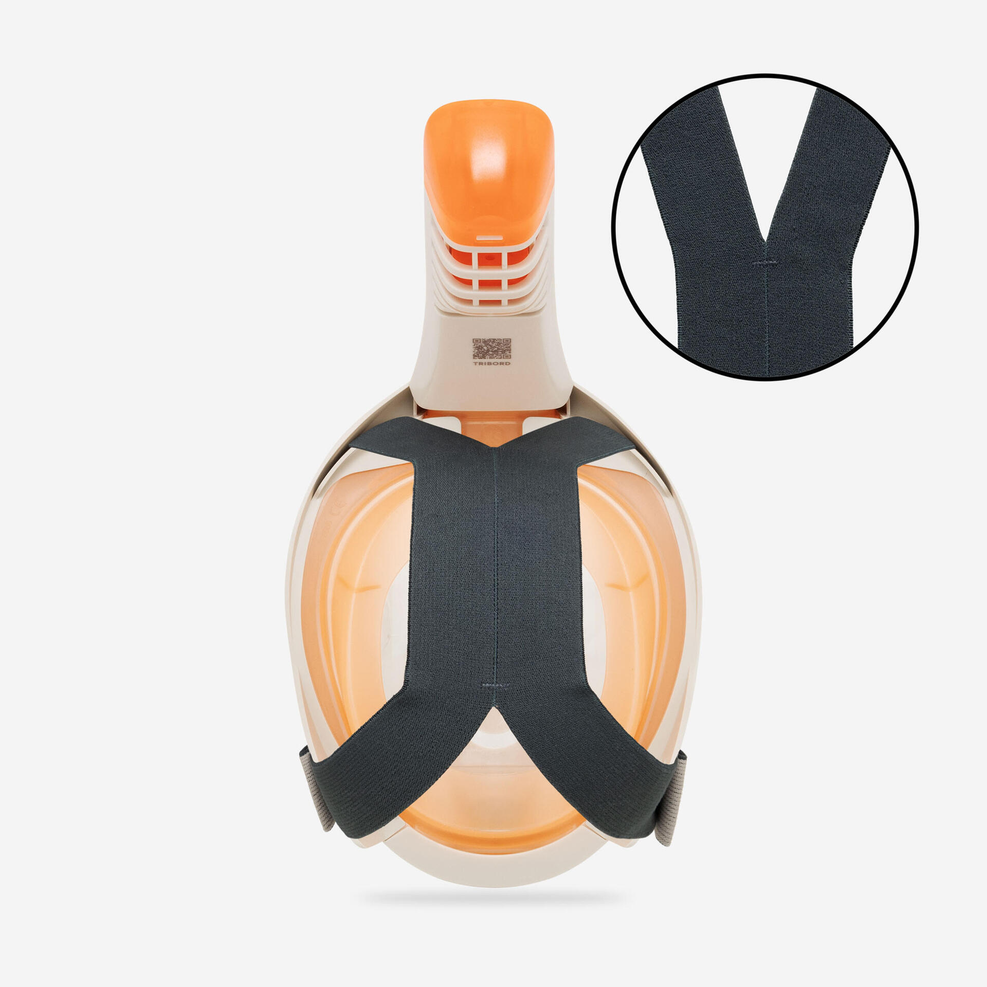 Kids’ Easybreath surface mask XS (ages 6-10) - WITH BAG - Beige and Orange