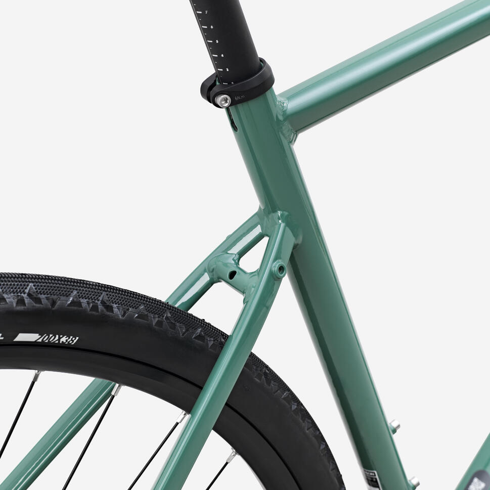 Vélo gravel Microshift Acolyte 1x8v, GRVL AF DISCOVER vert VAN RYSEL ...