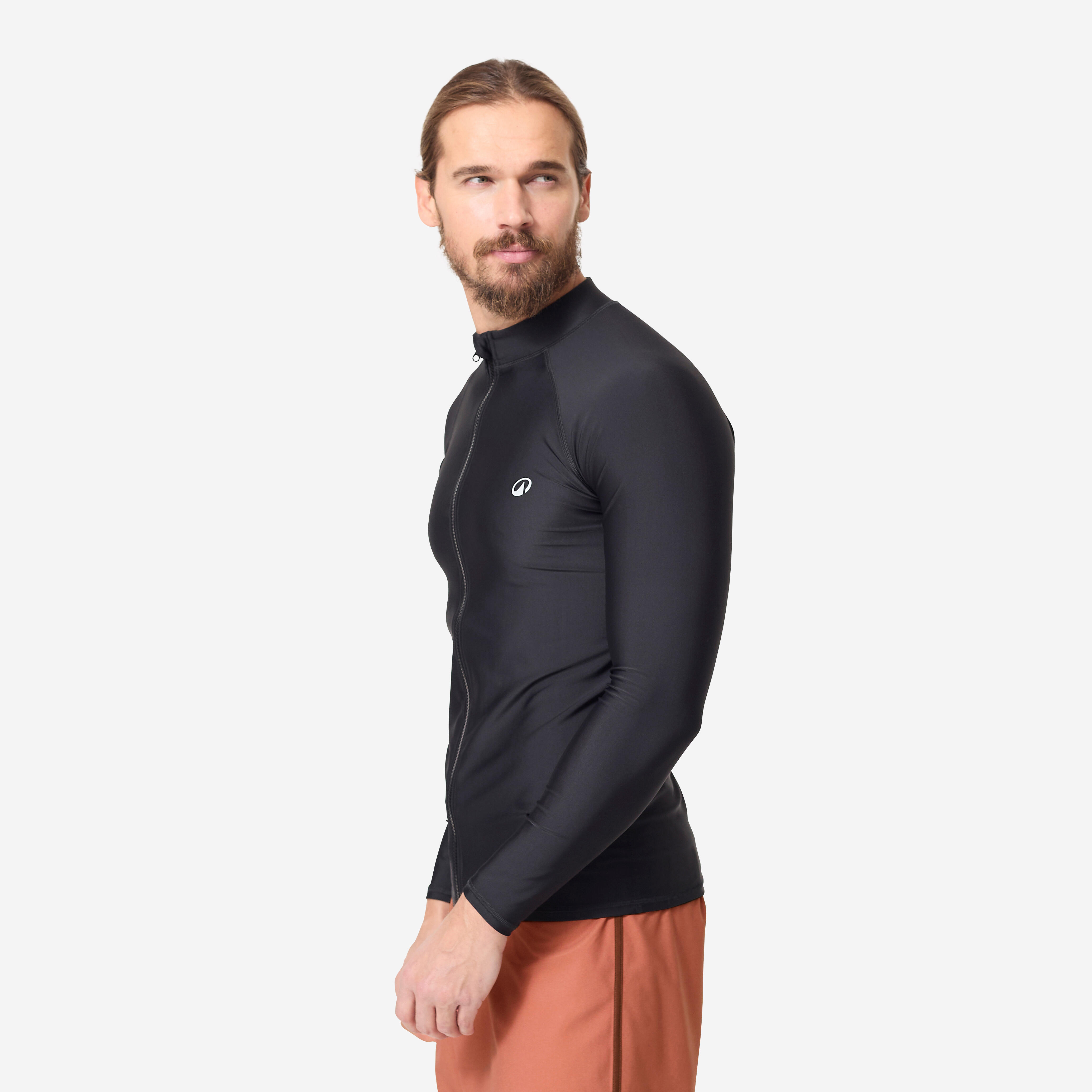 Camiseta de Cremallera UPF 50 para Hombre Olain Surf 500 negro - Decathlon