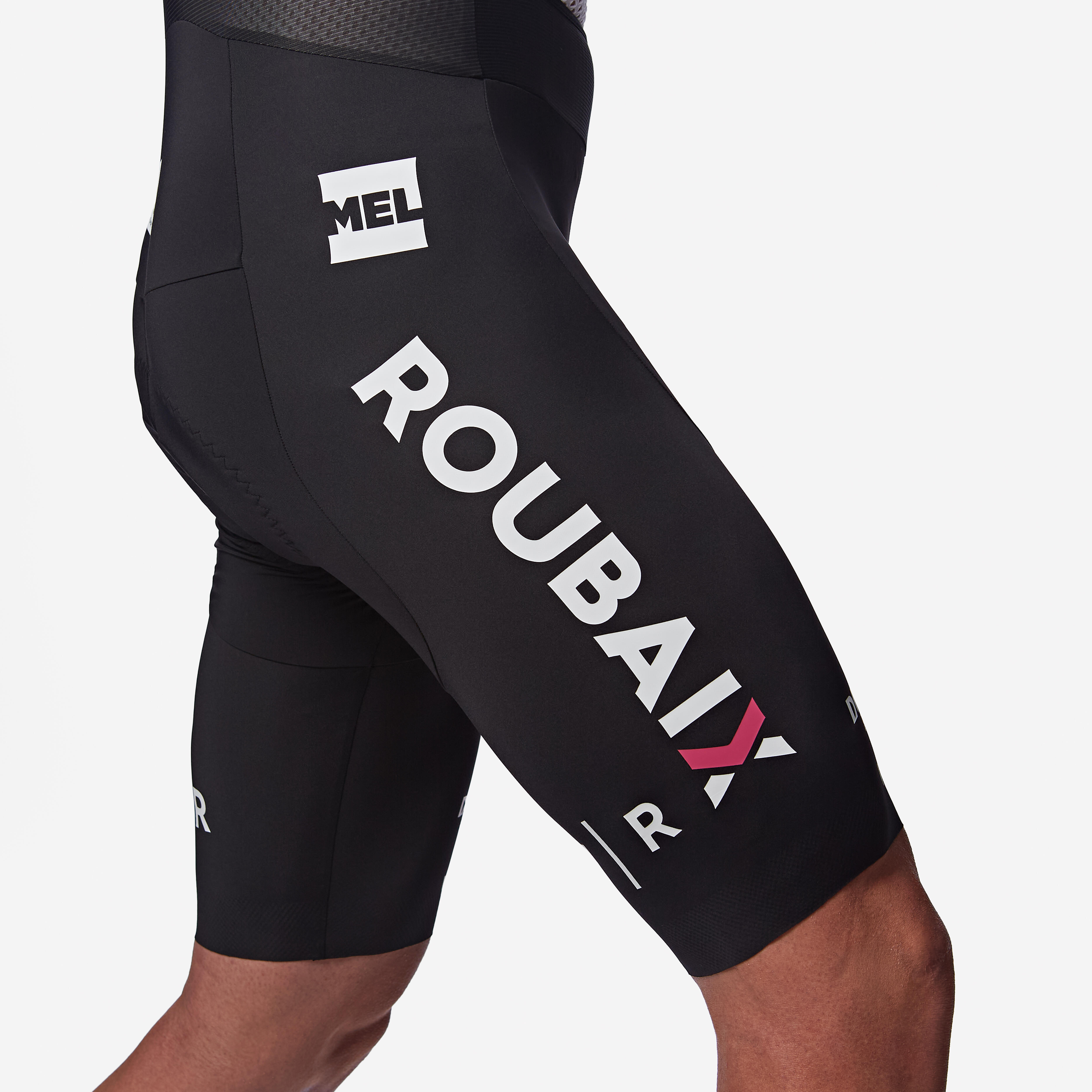 Radhose Rennrad kurz mit Trägern Herren Replica Van Rysel Roubaix Team ...