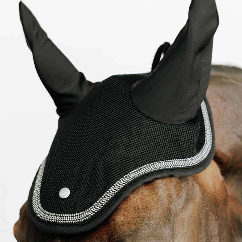 Horse Riding Ear Net - Black - Decathlon