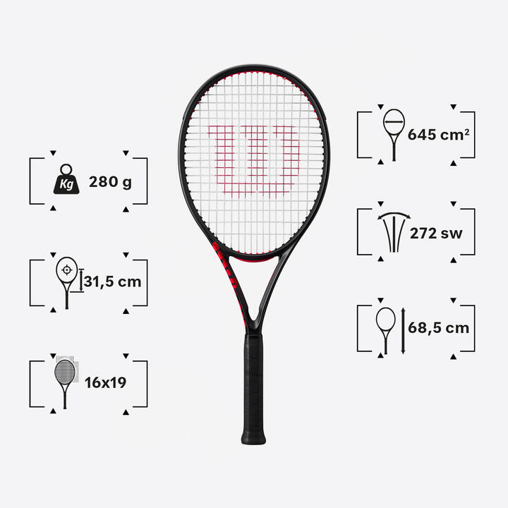 Raquette de tennis adulte, Wilson Clash 100 L V3 noir orange WILSON ...