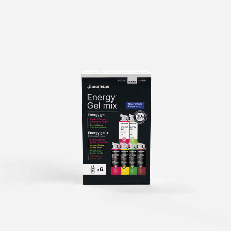 Mix of energy gels, Energy Gel and Energy Gel + x6 - Decathlon