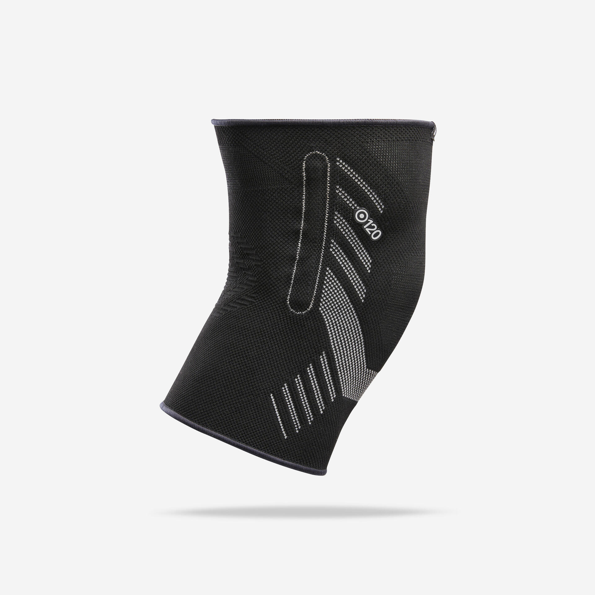 Right or left knee support with side reinforcements