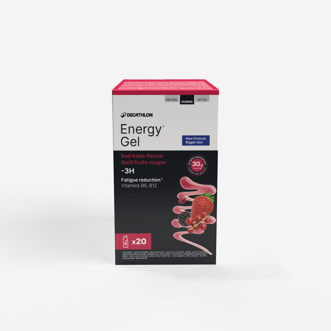 Gel énergétique moins de 3 heures fruits rouges, Energy Gel x20 | Decathlon
