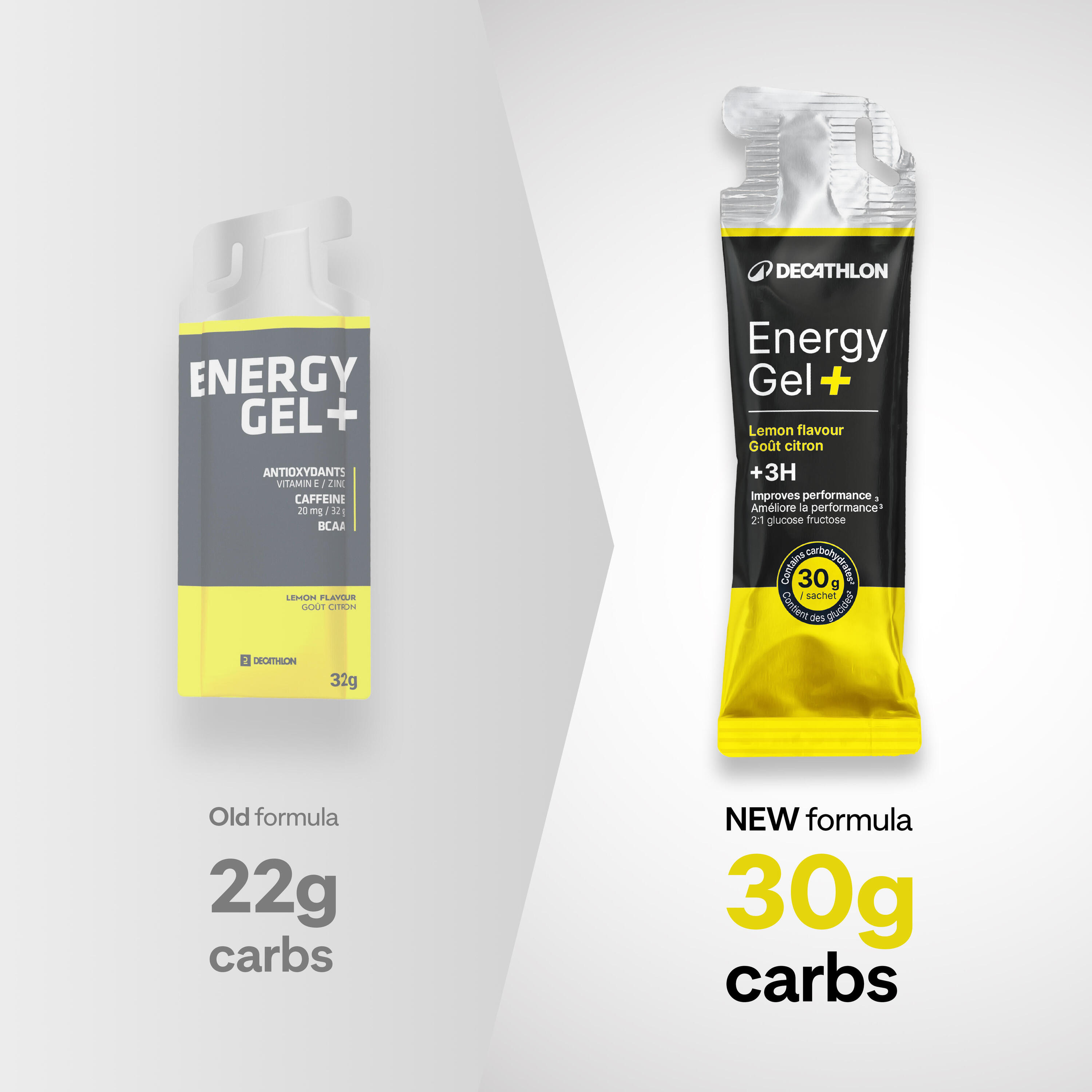 Mix of energy gels, Energy Gel and Energy Gel + x6 - Decathlon