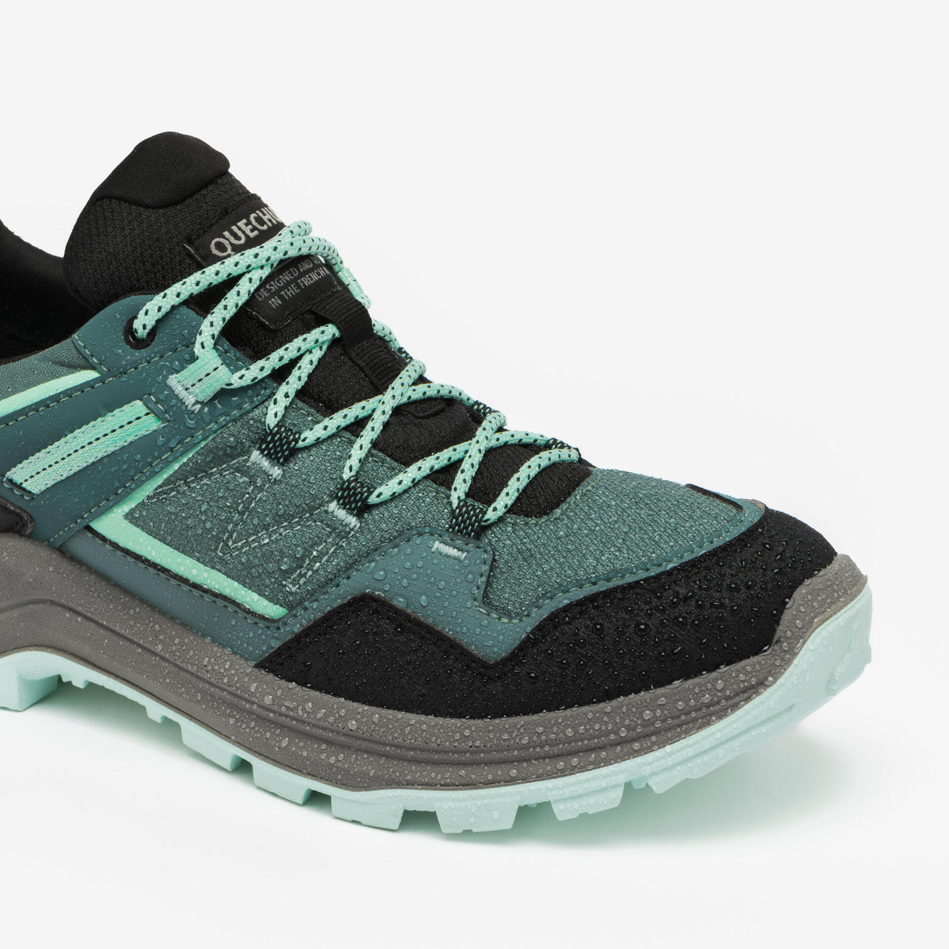 Women’s waterproof low-rise hiking boots, MH100 - Green