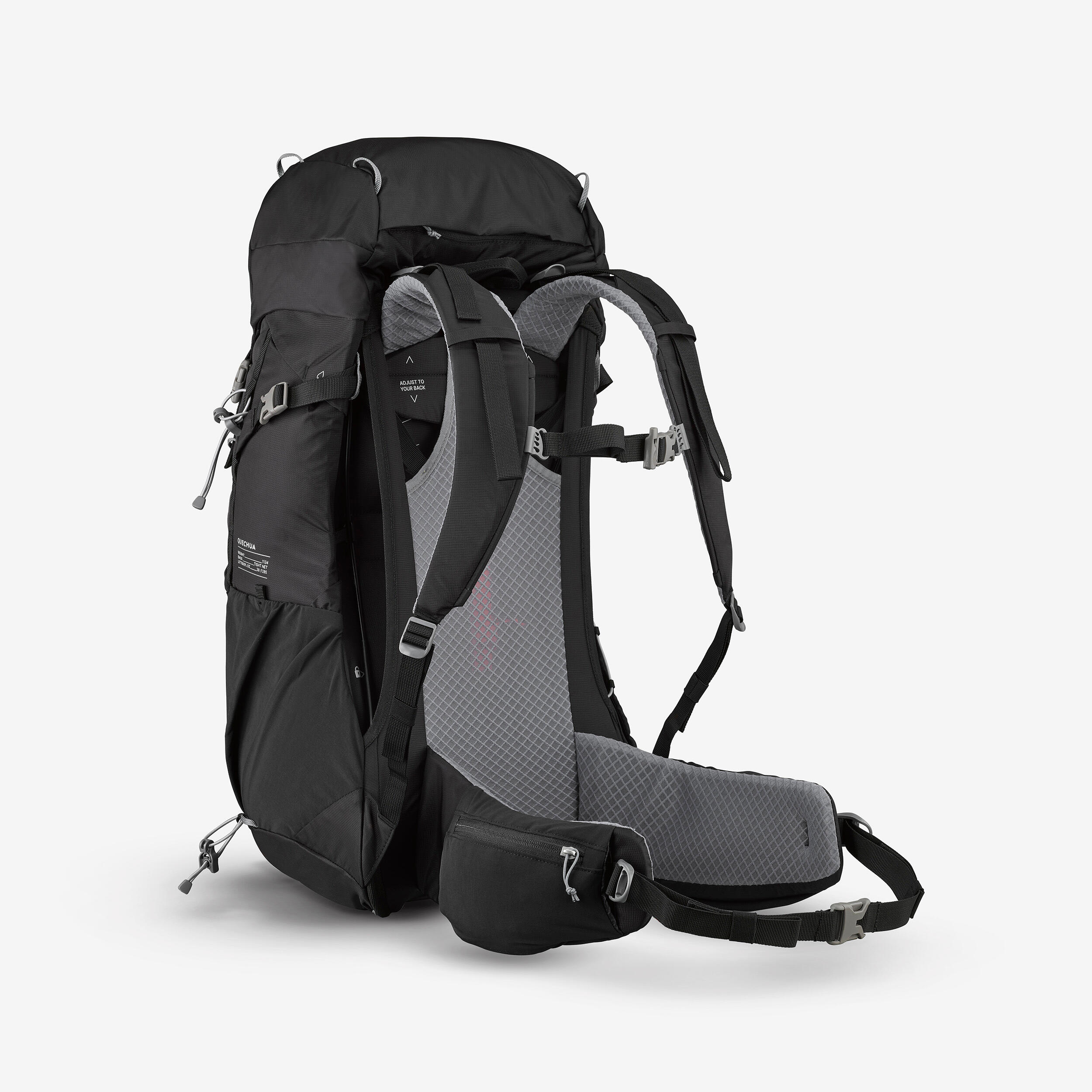 Mochila de senderismo de montaña de 38 L negra MH500 - Decathlon