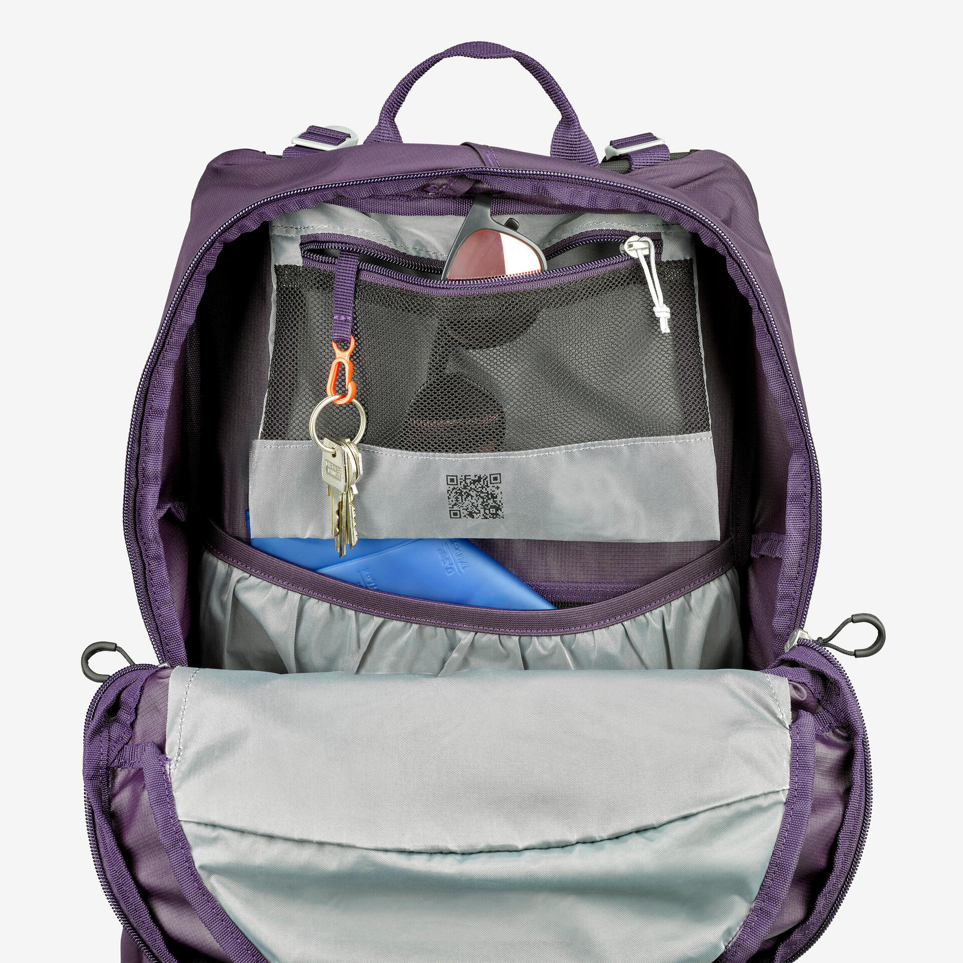 25 L Ventilated Hiking Backpack, MH500 - Purple