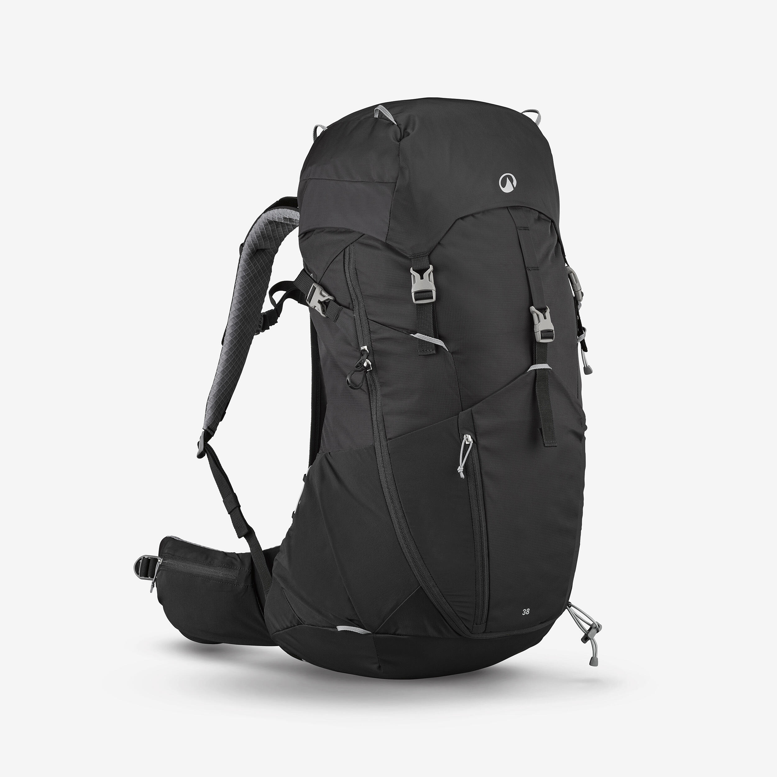 Hiking Backpack 38 L, MH 500 - smoked black - Quechua - Decathlon