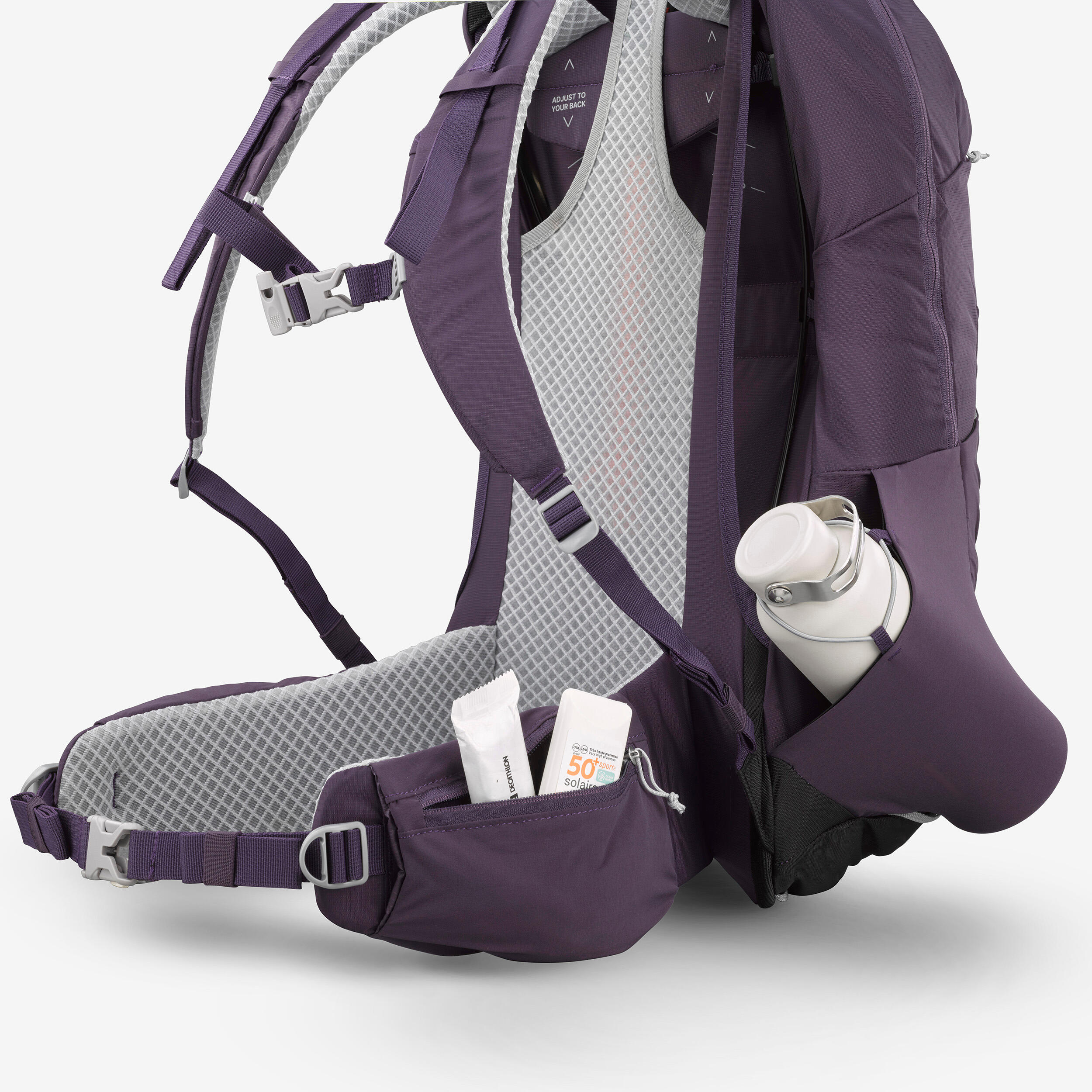 Mochila de senderismo de montaña de 25 L violeta MH500 - Decathlon