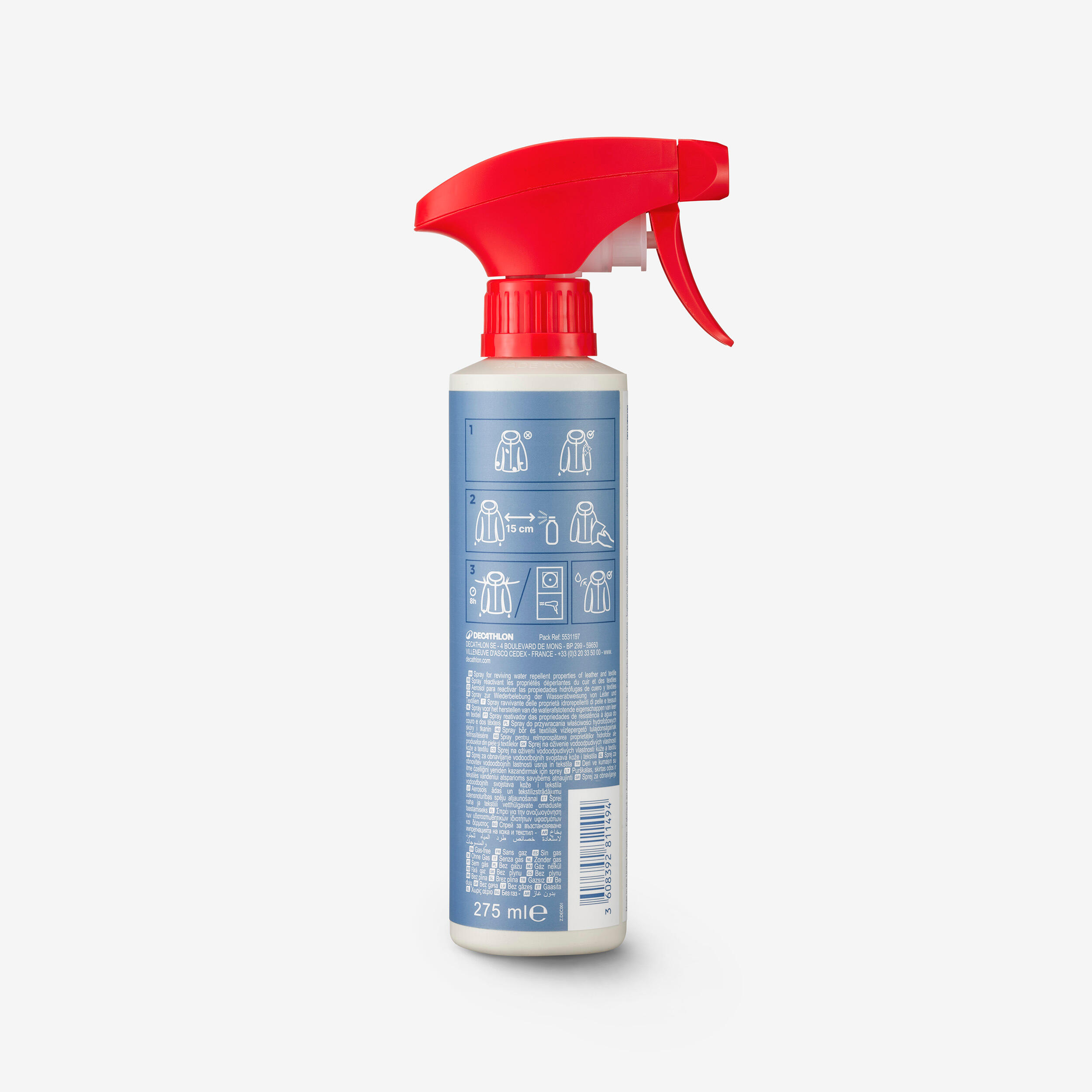 Gas-free Water-repellency Reactivator Spray 275 ml - Decathlon